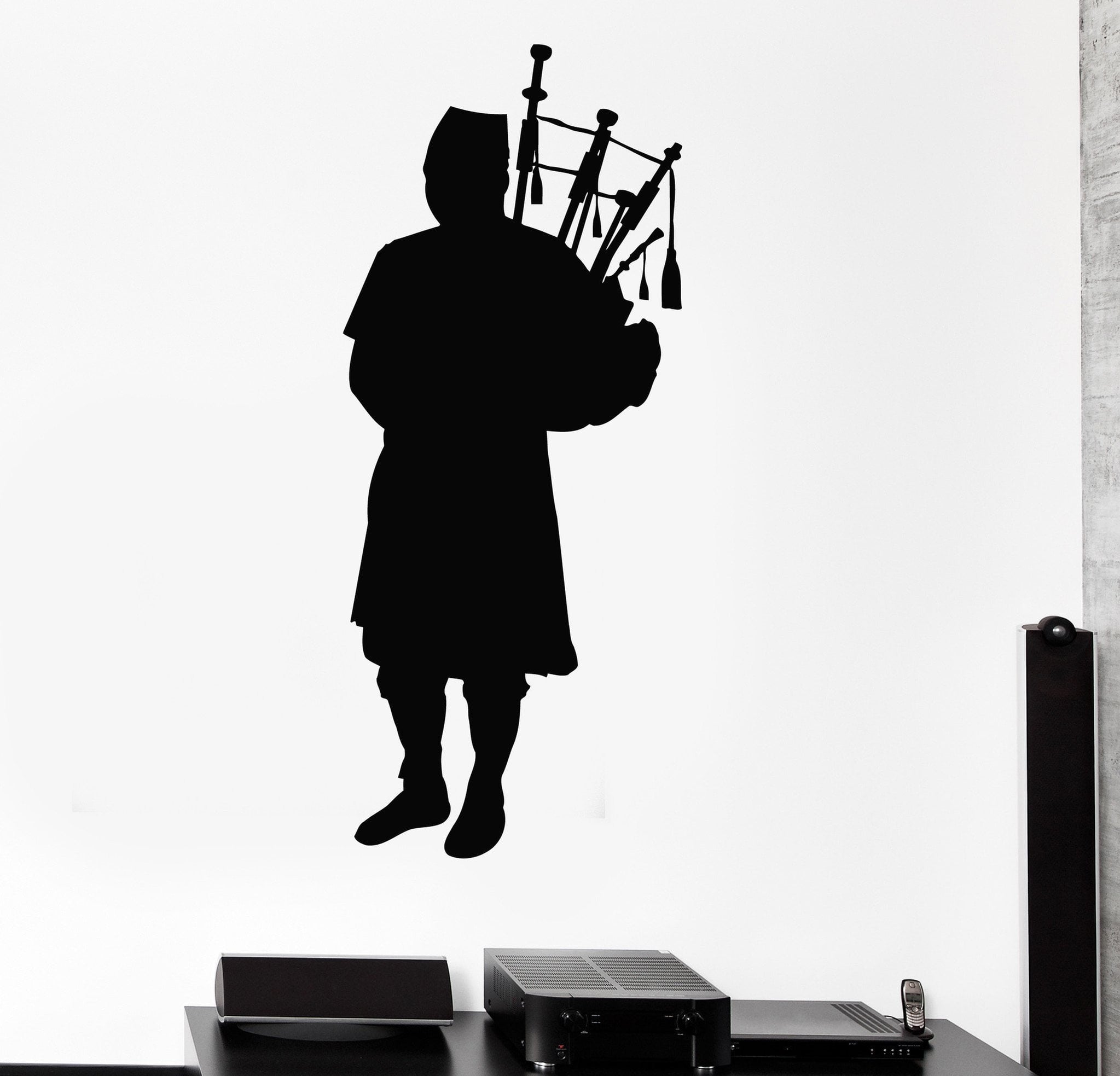 Wall Decal Bagpipes Piper Musical Instrument Scottish Scotland Sticker ...