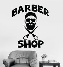Vinyl Wall Decal Men's Hairdresser Hair Salon Barbershop Stickers Uniq ...