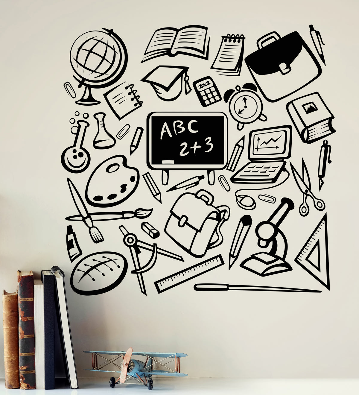 Vinyl Wall Decal School Office Schoolchild Education Science Student S ...