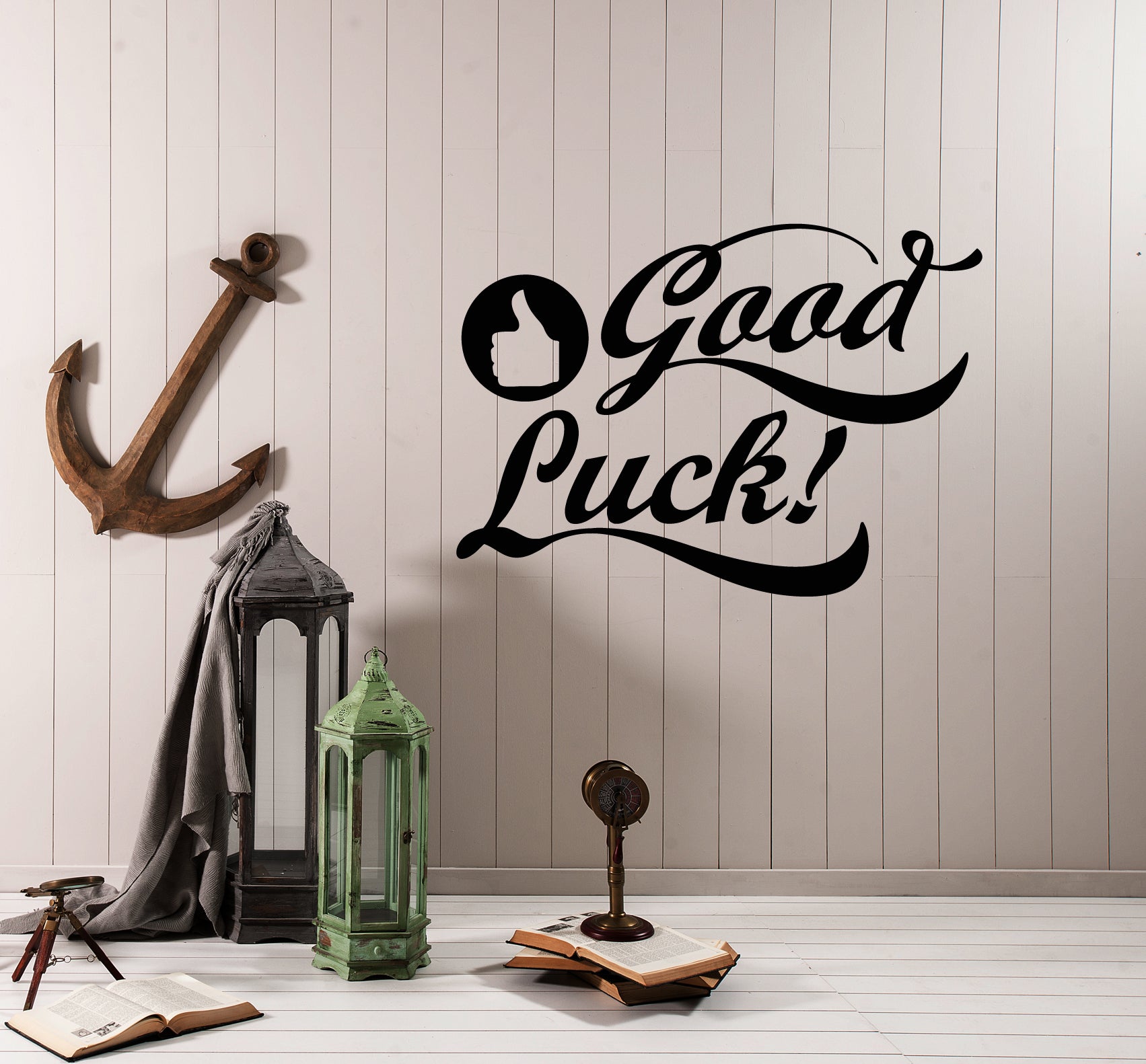 Vinyl Wall Decal Good Luck Motivational Positive Words Inspirational S ...