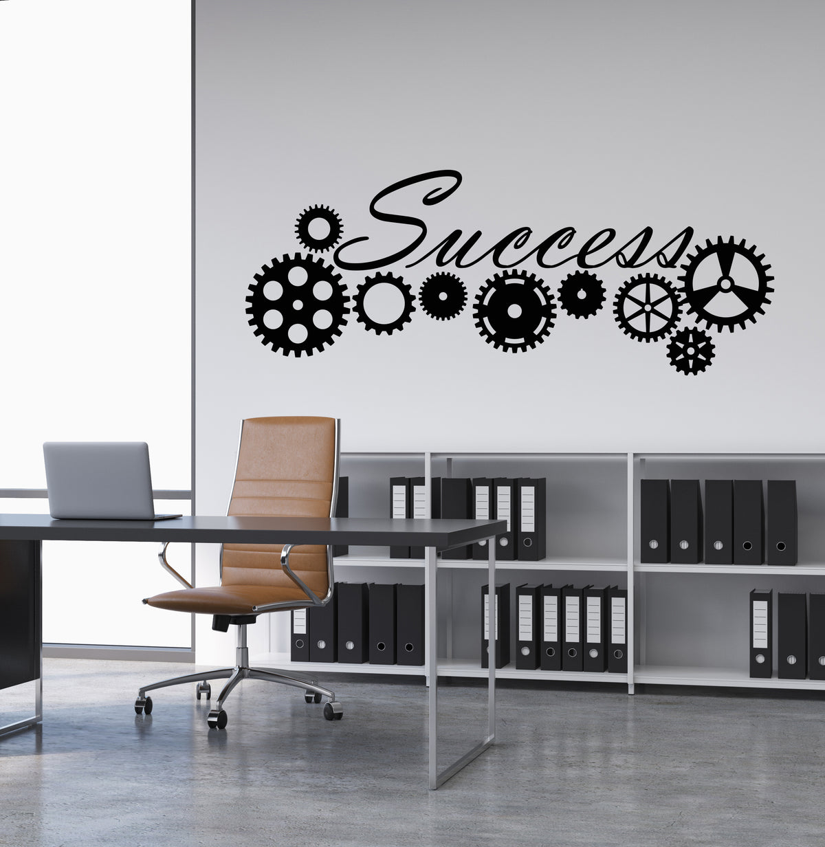 Vinyl Wall Decal Home Office Style Business Success Motivational Word ...