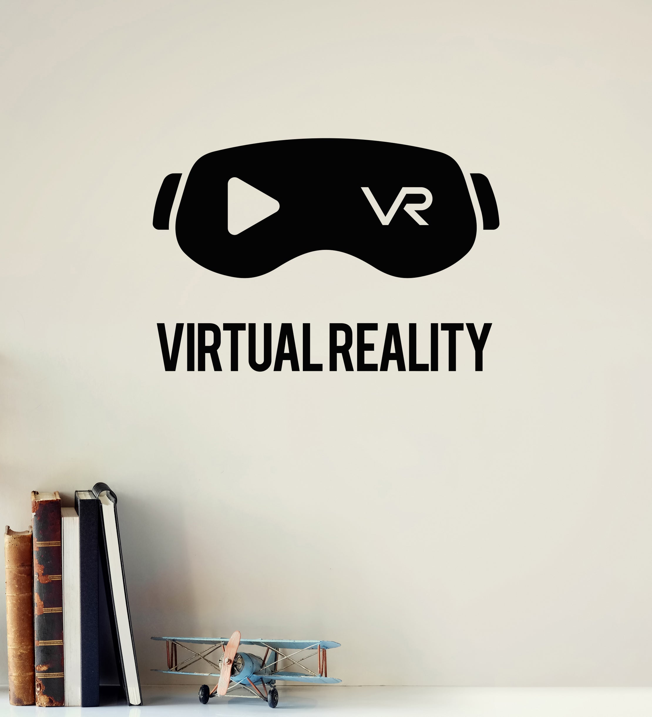 Vinyl Wall Decal Virtual Reality VR Headset Gamer Room Gaming Video Ga ...
