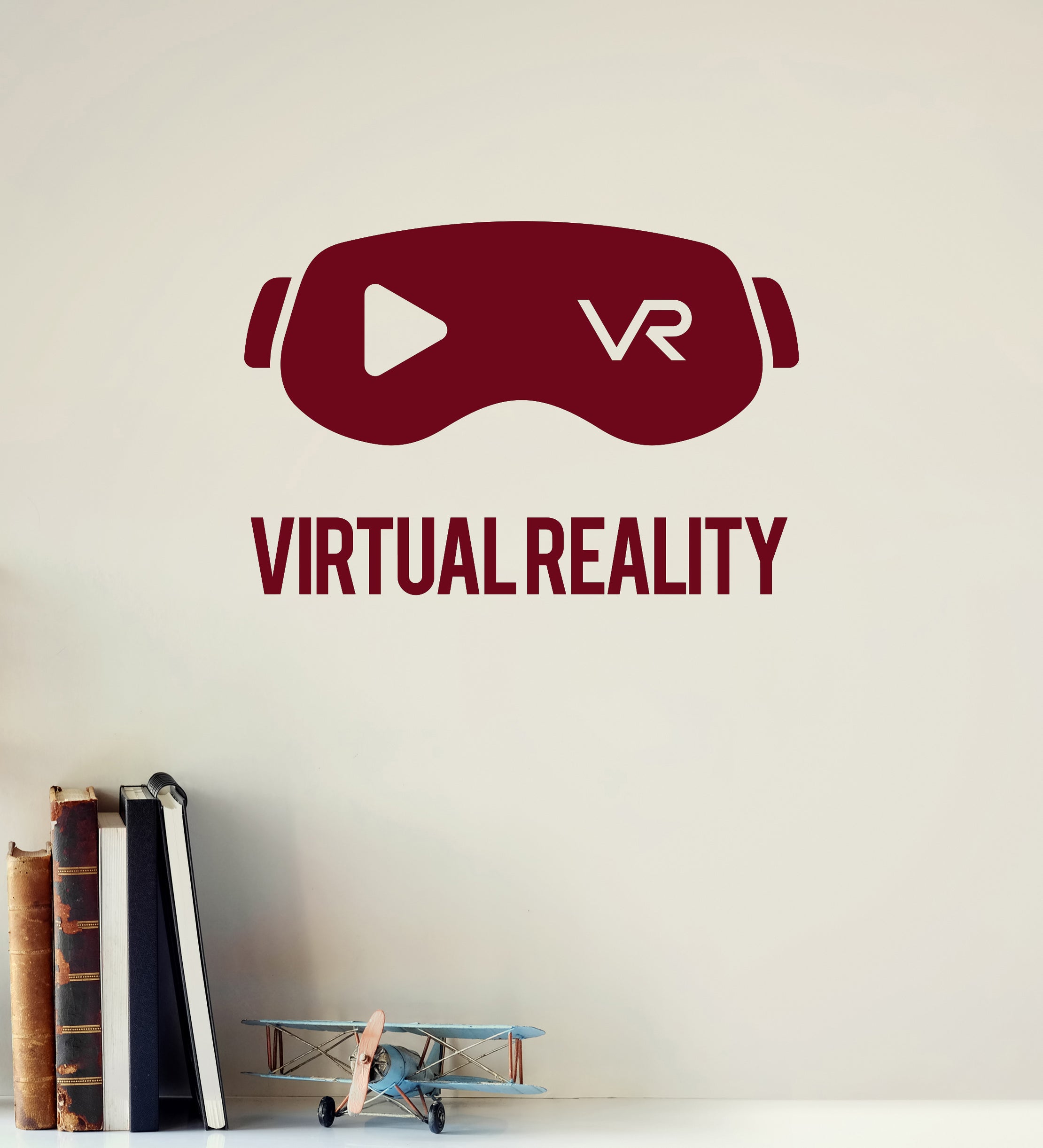 Vinyl Wall Decal Virtual Reality VR Headset Gamer Room Gaming Video Ga ...