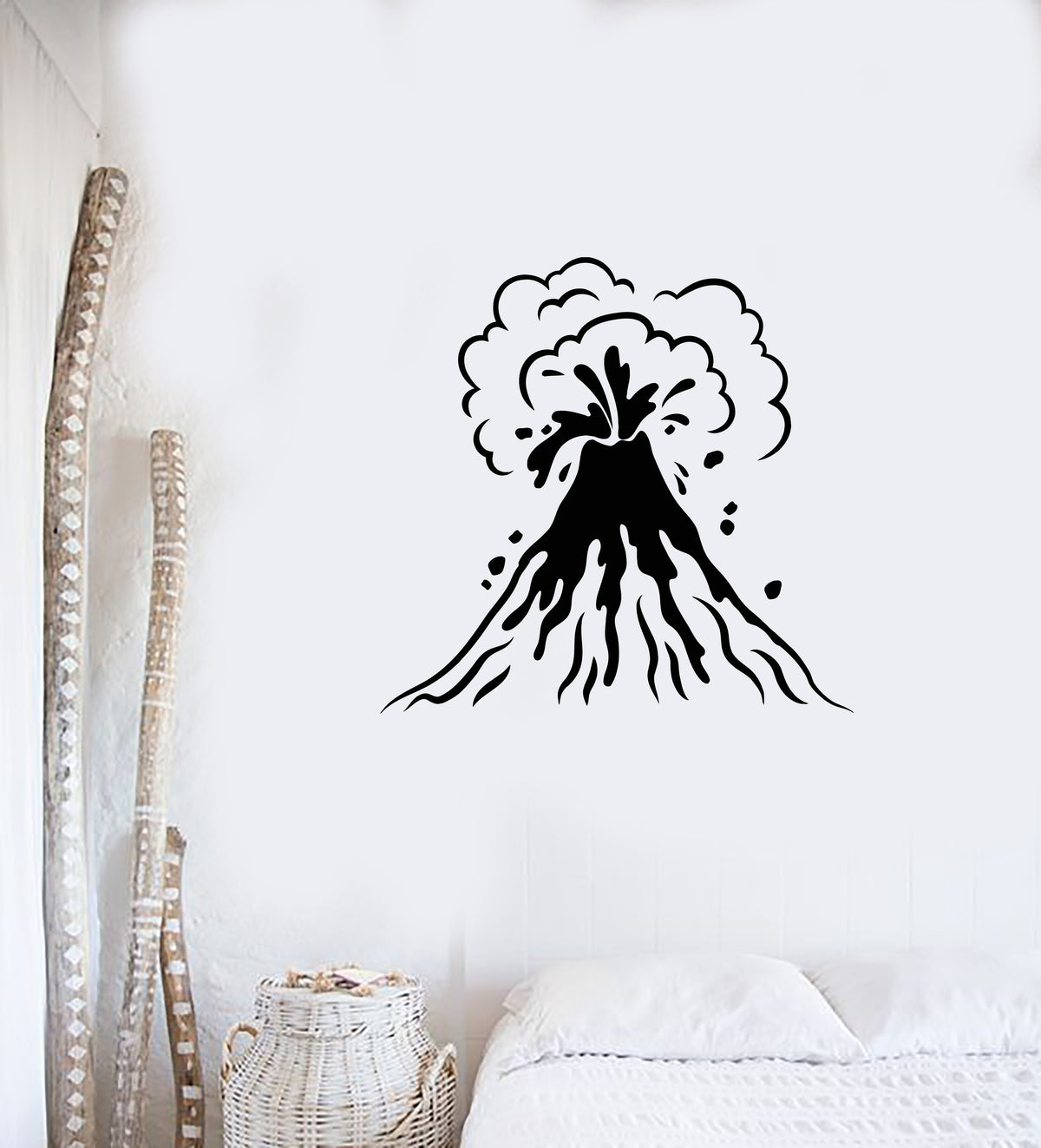 Vinyl Wall Decal Tourism Volcanic Eruption Mountain Nature Stickers Mu ...