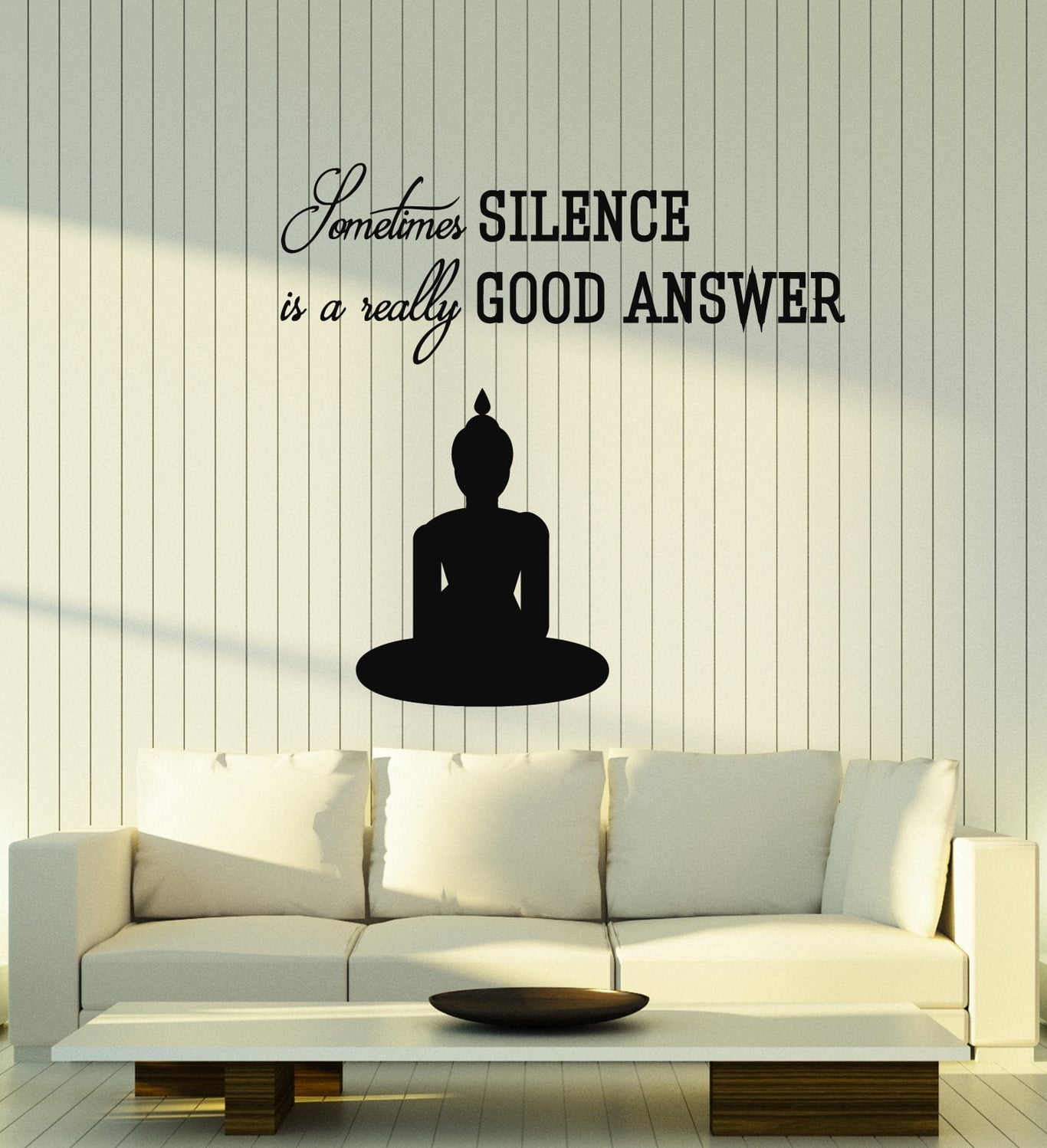 Vinyl Wall Decal Buddha Quote Buddhism Yoga Meditation Room Art Sticke ...
