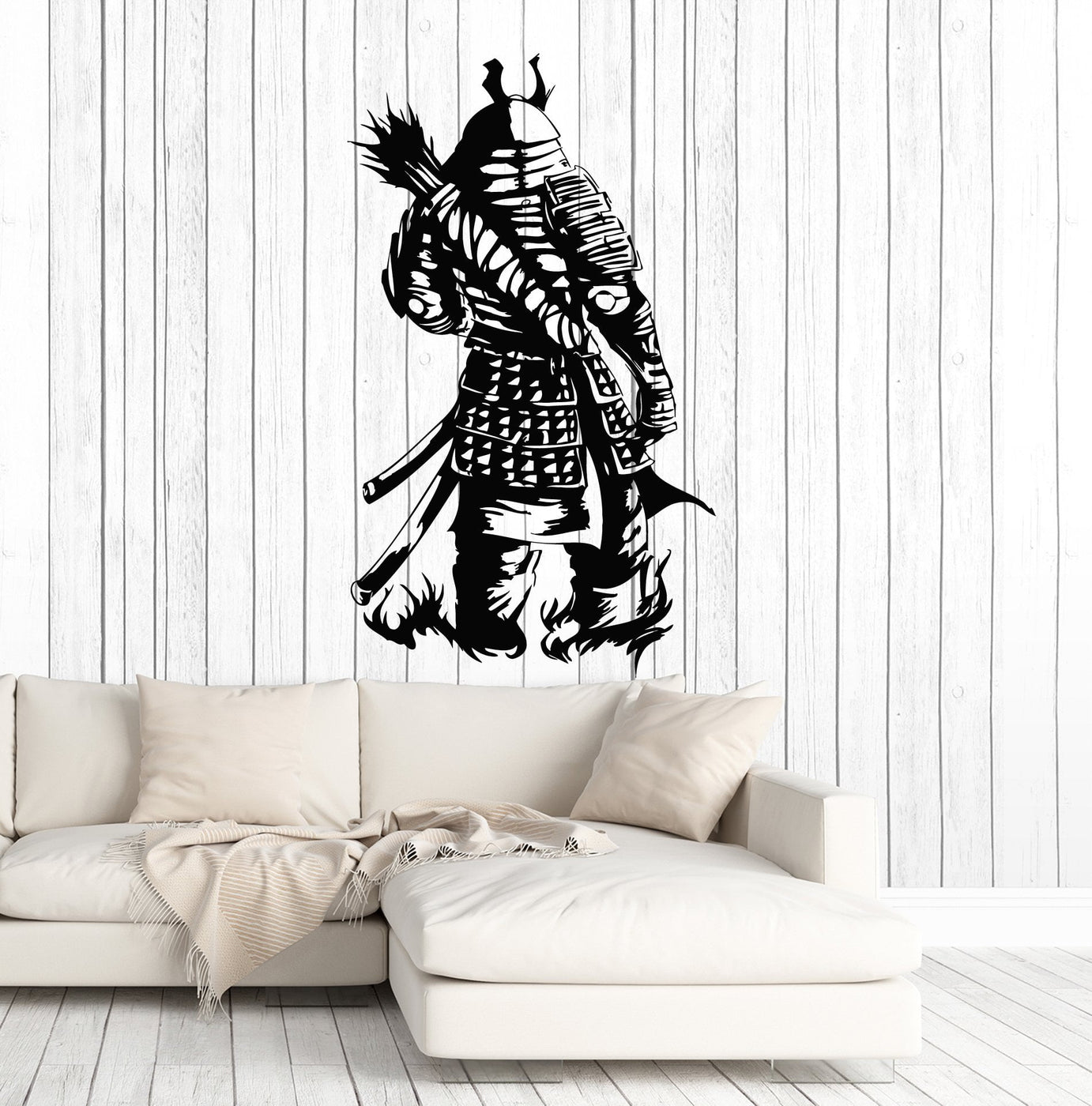 Vinyl Wall Decal Samurai Warrior Armor Teen Room Japanese Art Stickers ...
