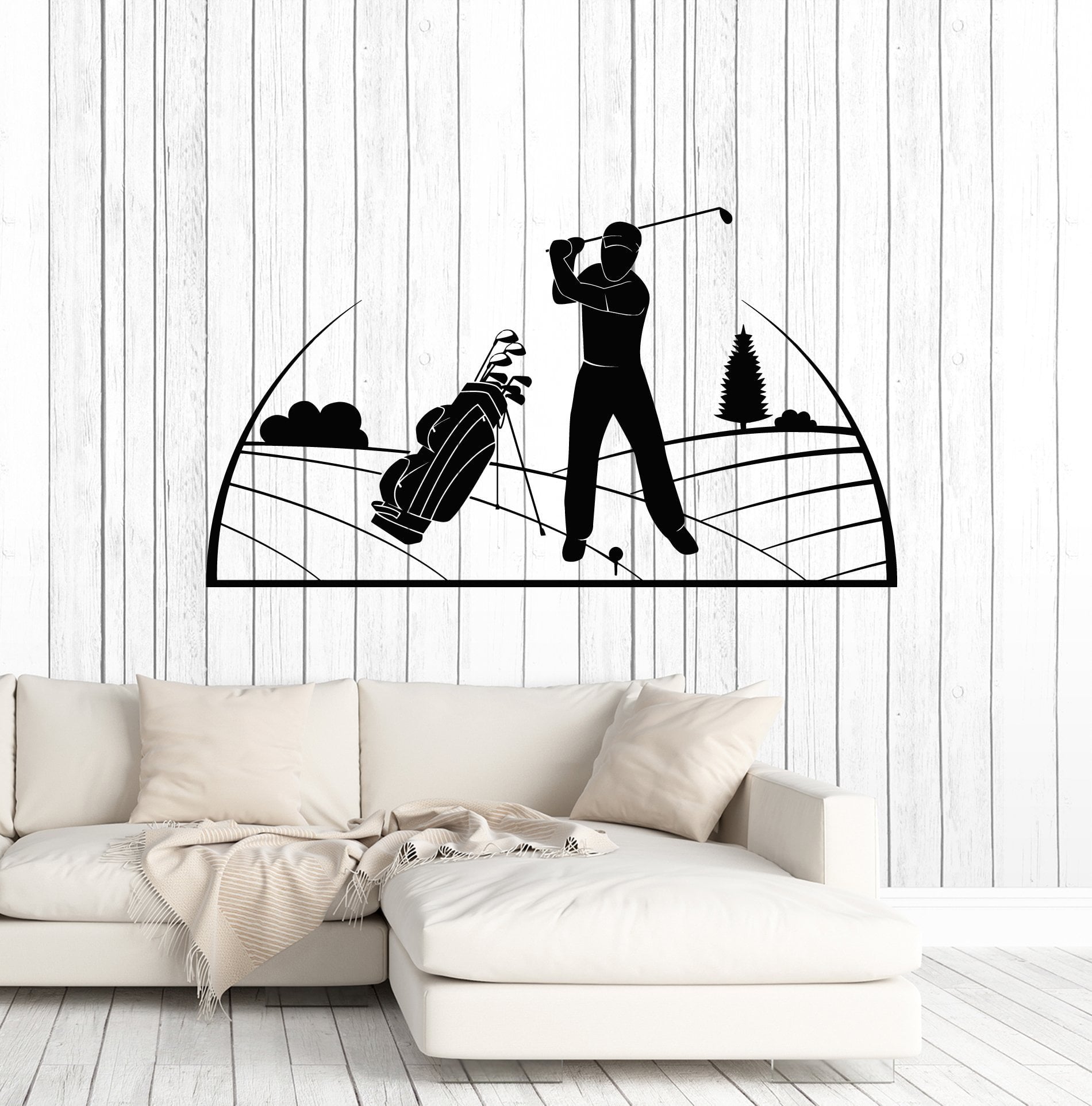 Vinyl Wall Decal Golf Resort Club Golfer Player Art Stickers Mural Uni ...