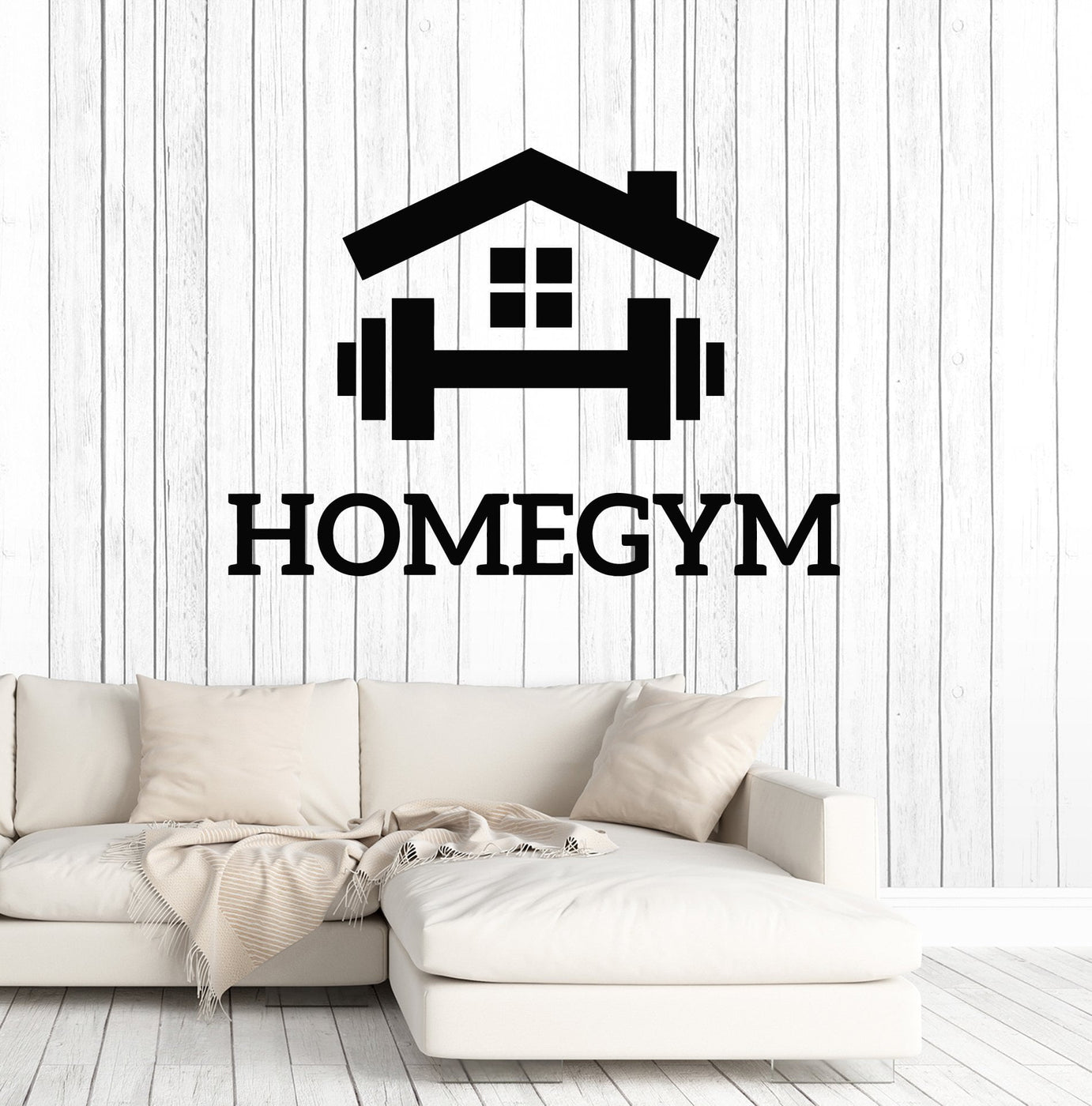 Vinyl Wall Decal Home Gym Fitness Motivation Sports Room Art Decor Sti ...