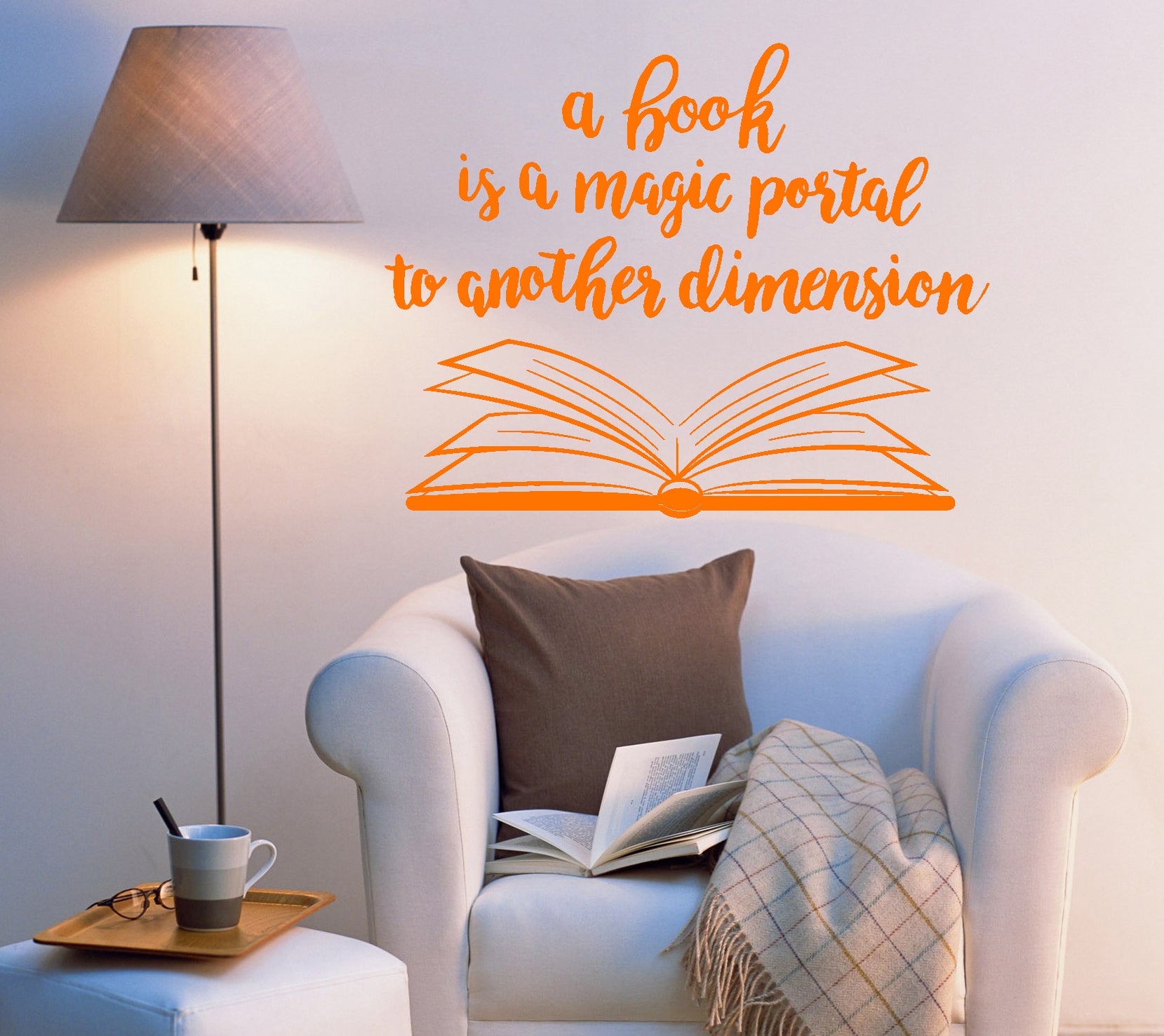 Book Quote Vinyl Wall Decal Reading Room Book Shop Art Decor Stickers ...