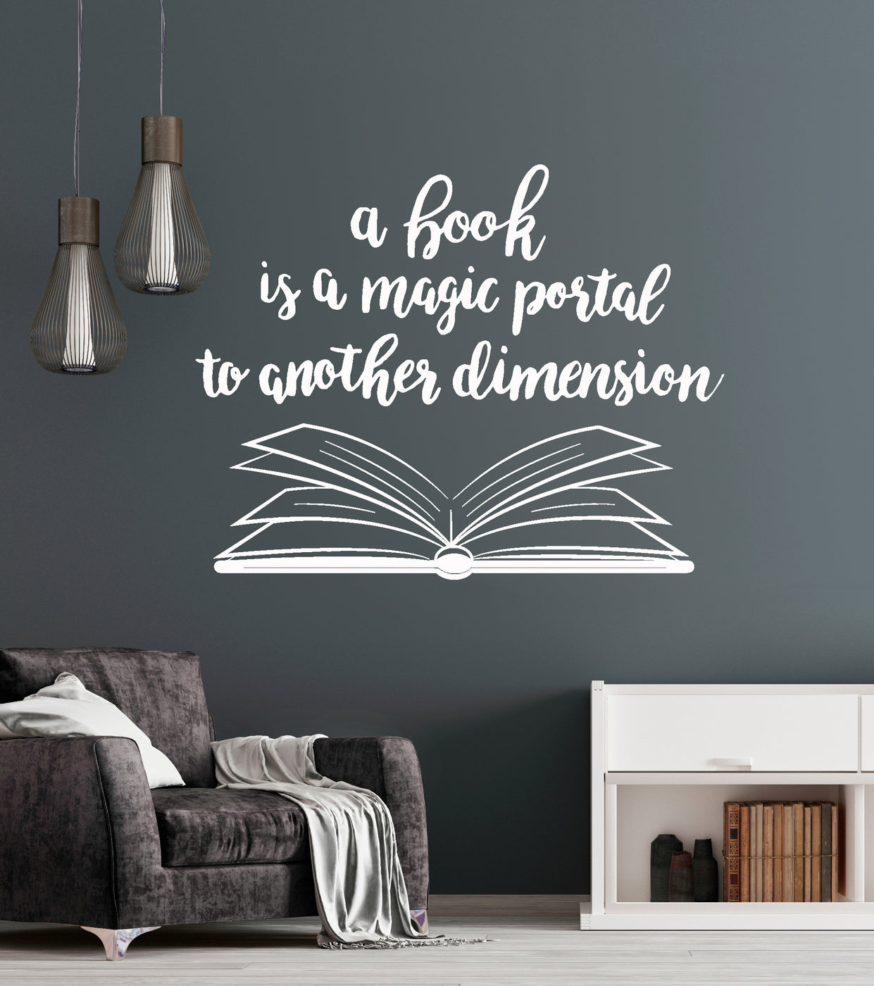 Book Quote Vinyl Wall Decal Reading Room Book Shop Art Decor Stickers ...
