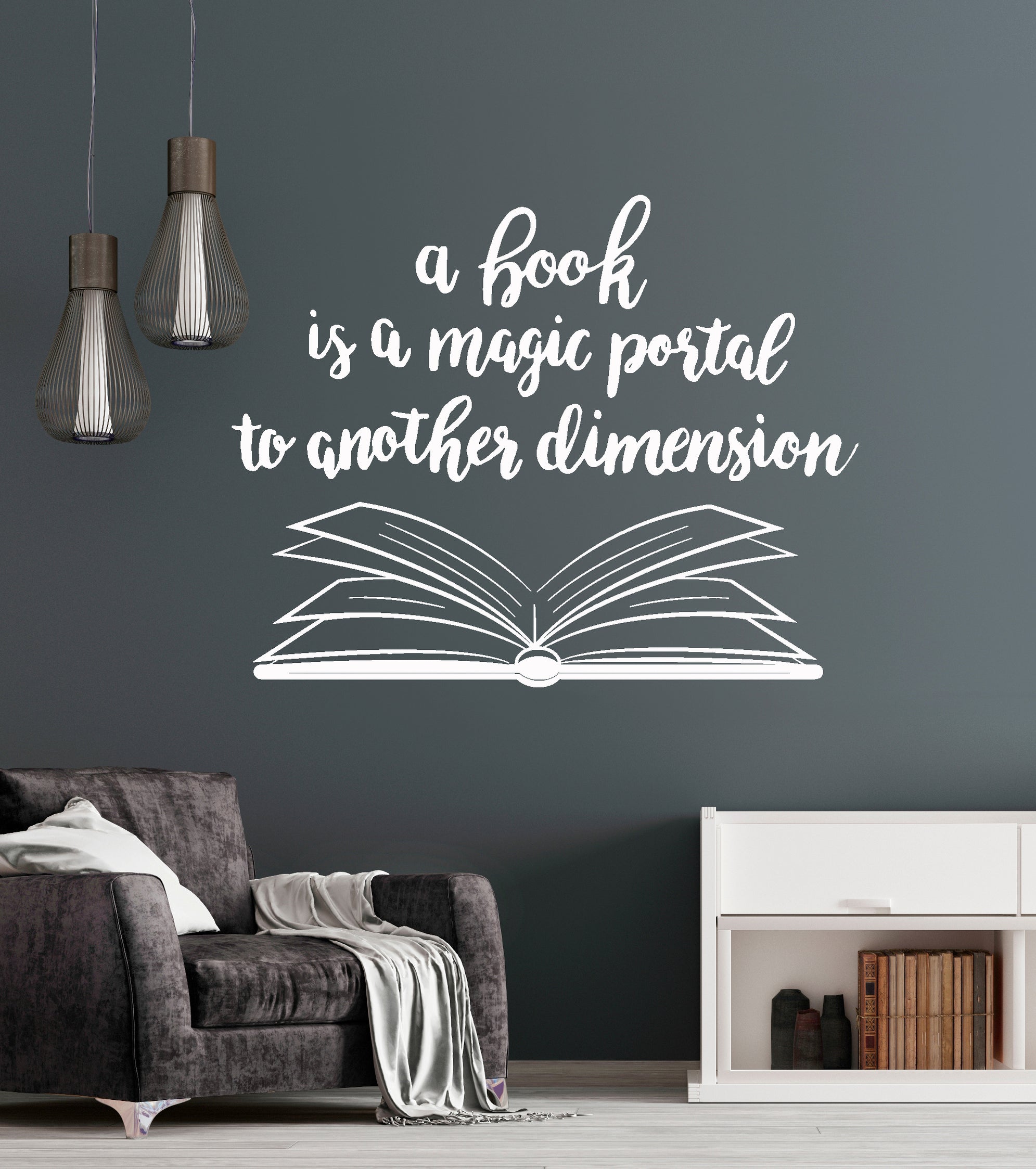 Book Quote Vinyl Wall Decal Reading Room Book Shop Art Decor Stickers ...