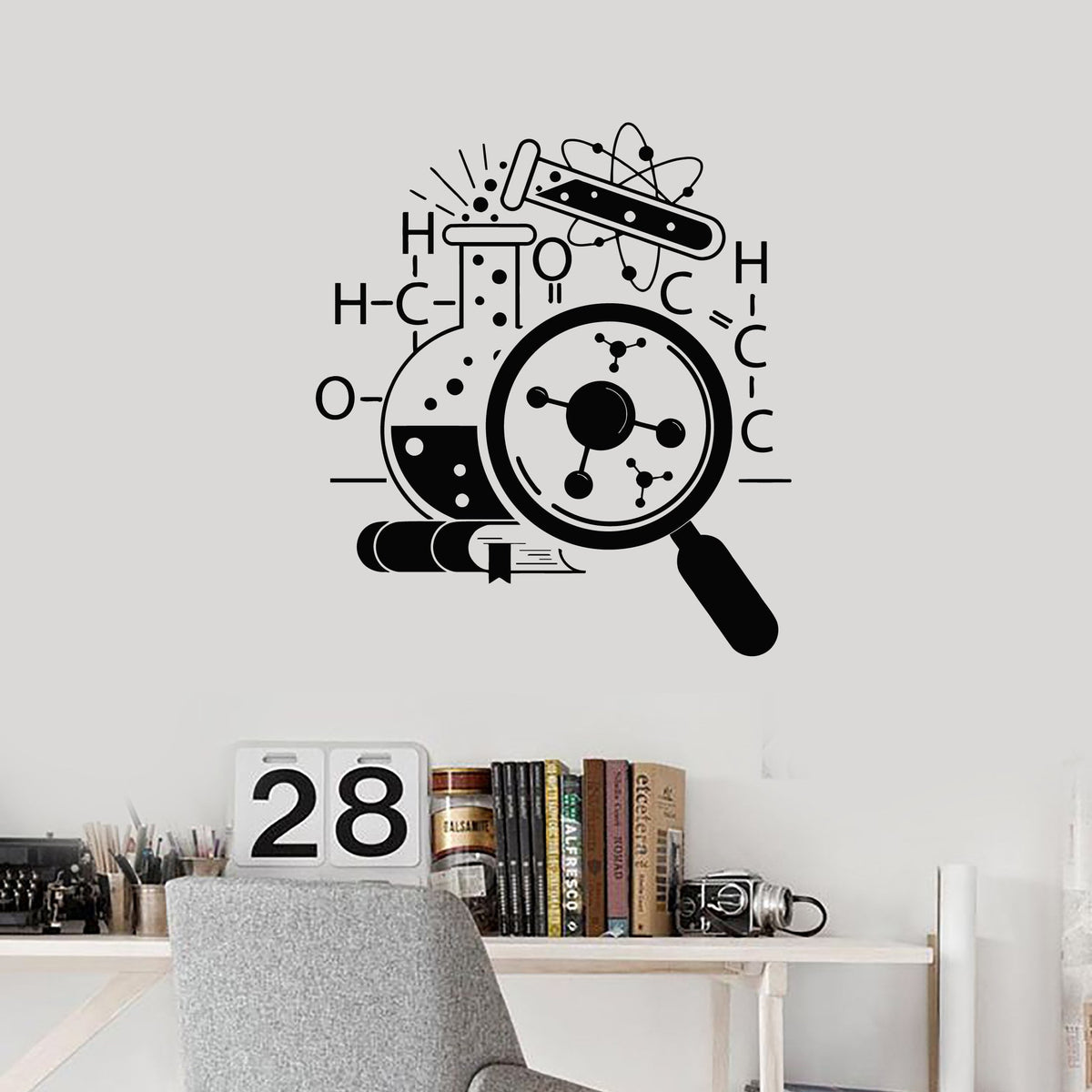 Vinyl Wall Decal Science School Chemistry Scientist Stickers Murals Un ...