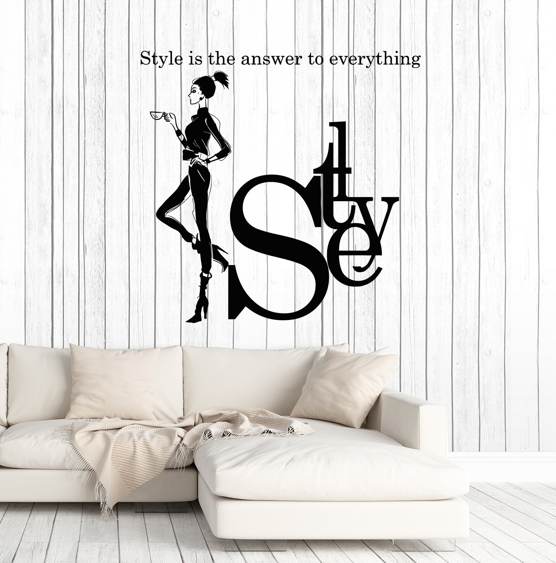 Vinyl Wall Decal Style Woman Quote Girl Fashion Studio Art Room ...