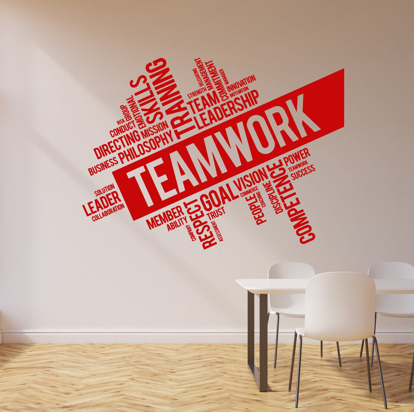 Office Teamwork Vinyl Wall Decal Word Quote Cloud Success ...