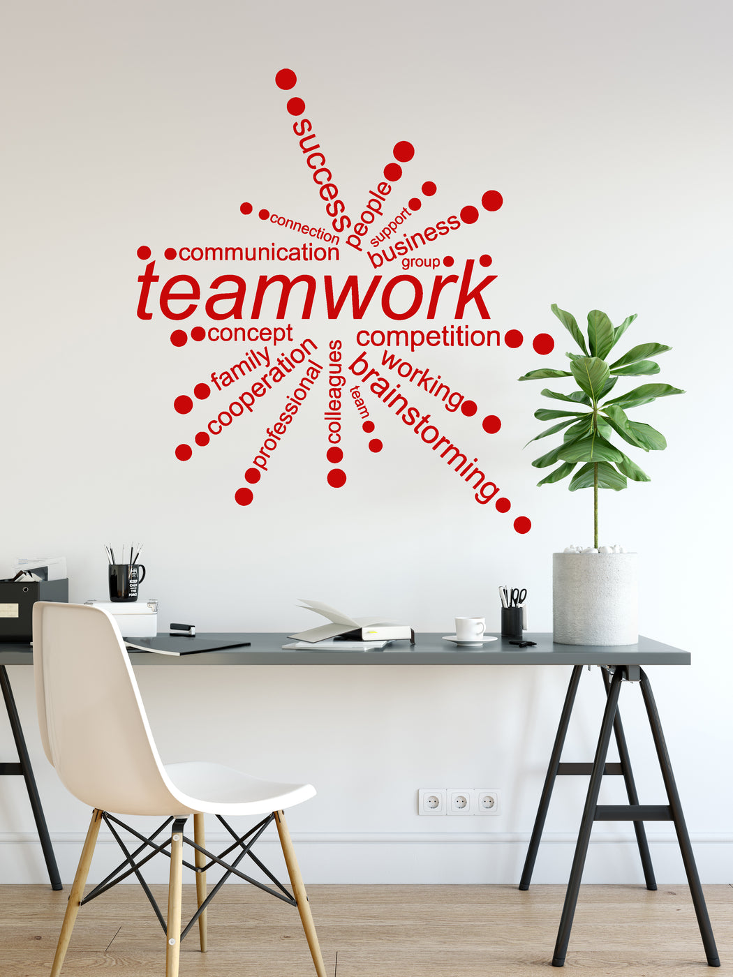 Vinyl Wall Decal Teamwork Words Office Quote Decor — Wallstickers4you
