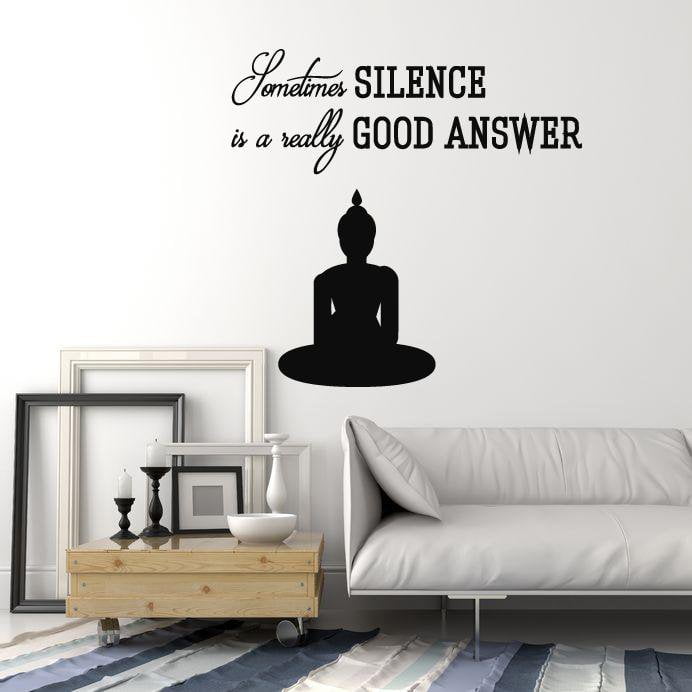 Vinyl Wall Decal Buddha Quote Buddhism Yoga Meditation Room Art Sticke ...