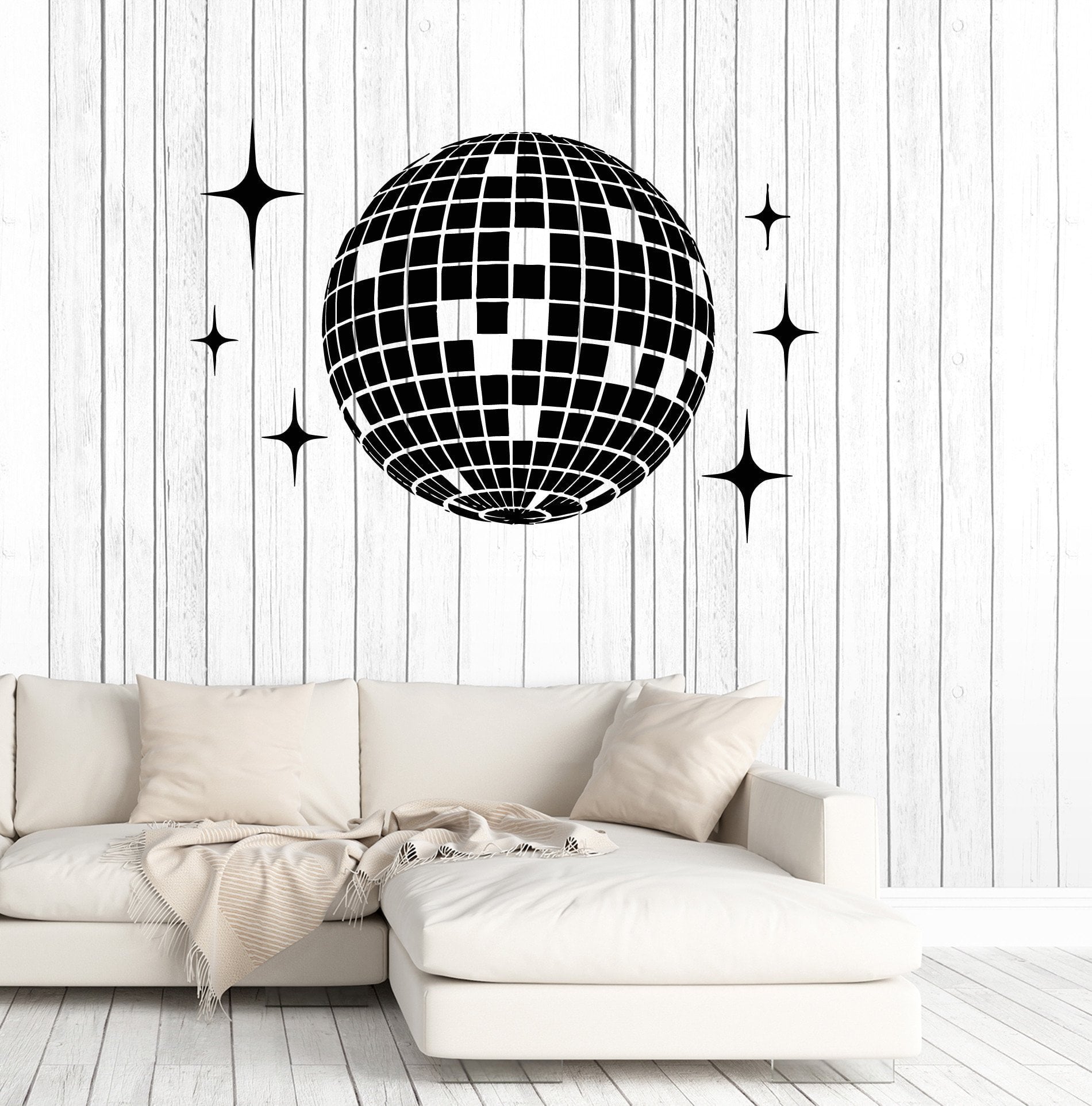 Vinyl Wall Decal Disco Ball Dance Floor Studio Nightclub Party Sticker ...