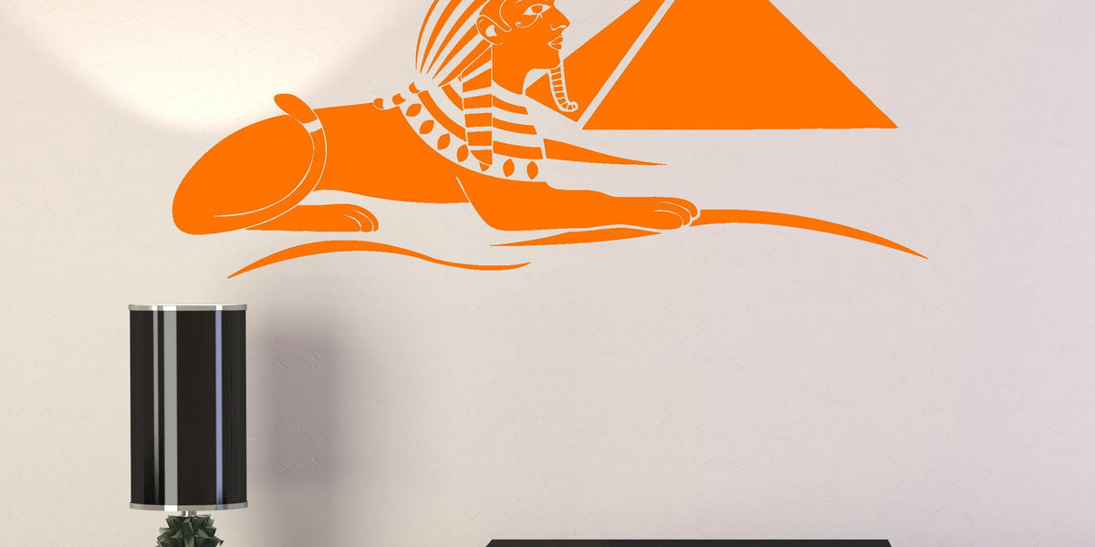 Vinyl Wall Decal Ancient Egypt Sphinx Pharaoh Pyramid Egyptian Style S ...