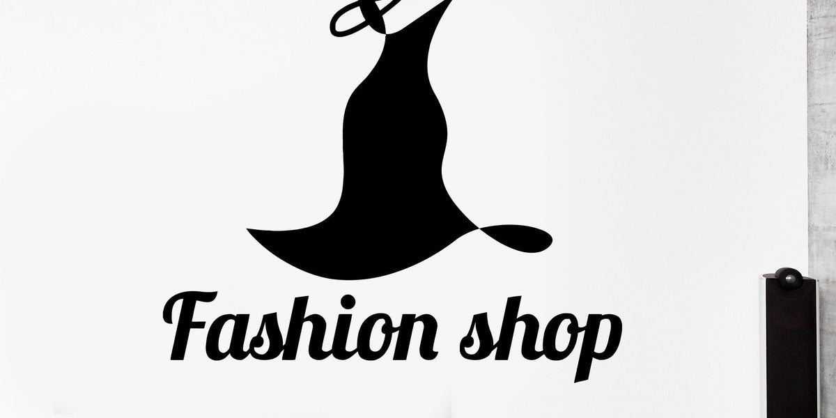 Vinyl Wall Decal Fashion Shop Dress Clothes Women Style Stickers ...