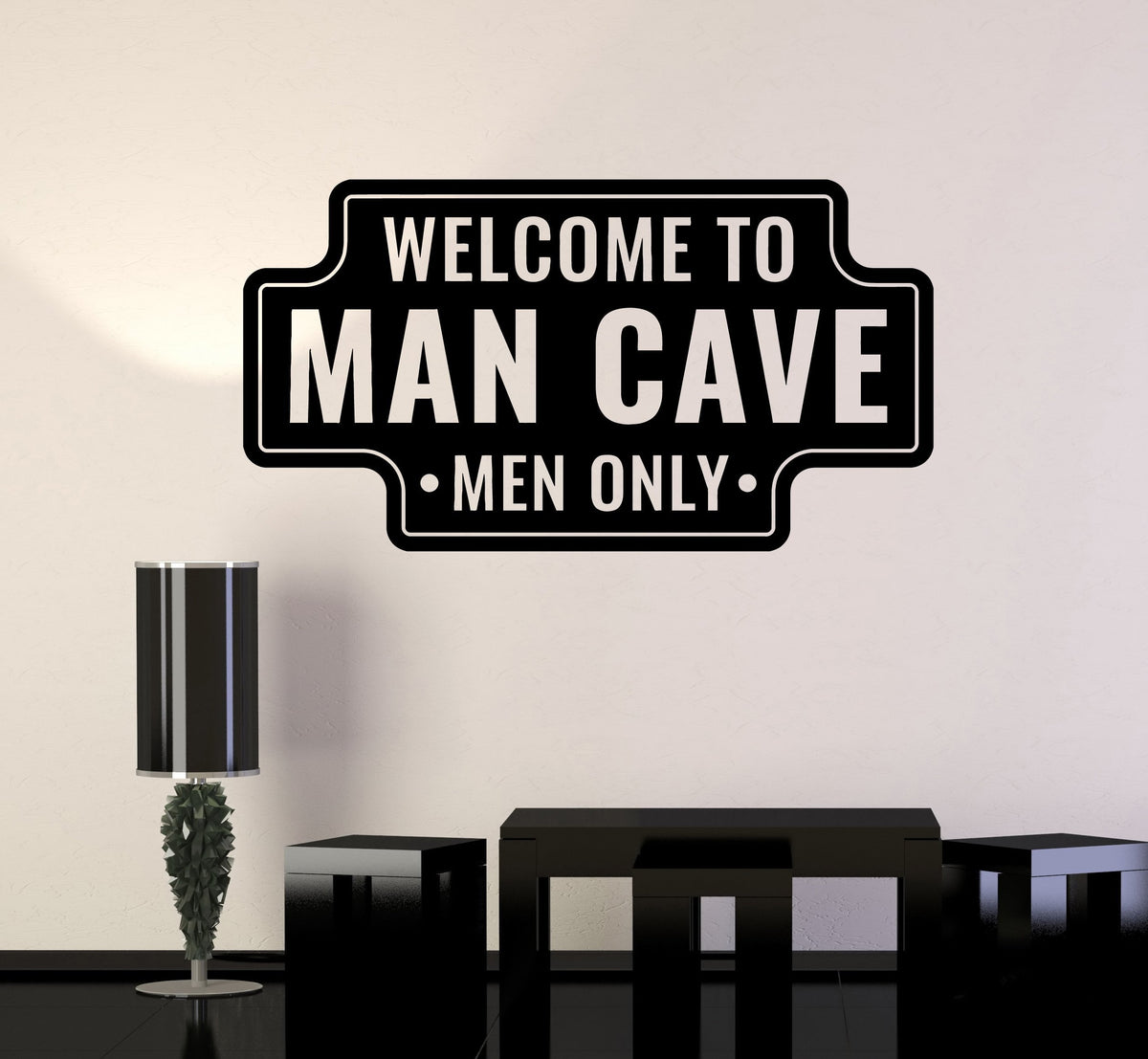 Vinyl Wall Decal Man Cave Funny Art for Men Garage Manspace Decor Stic ...