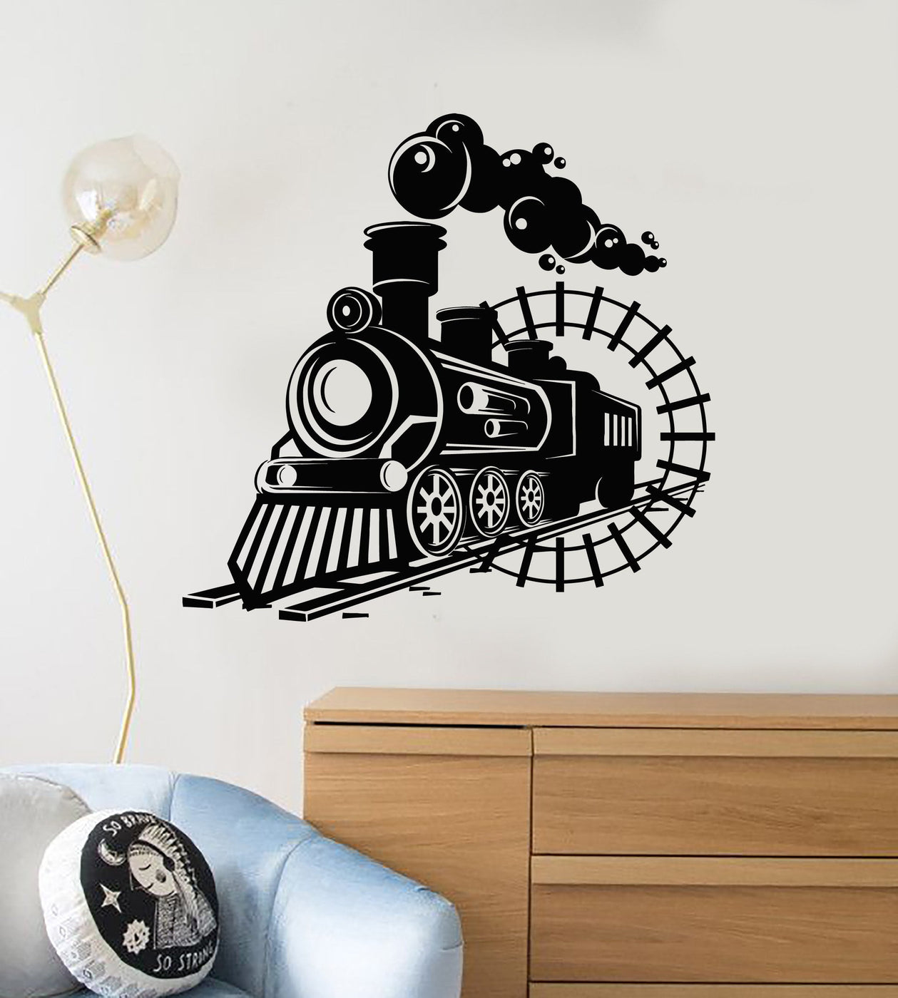Vinyl Wall Decal Railway Train Kids Room Children Art Boy Stickers Mur ...