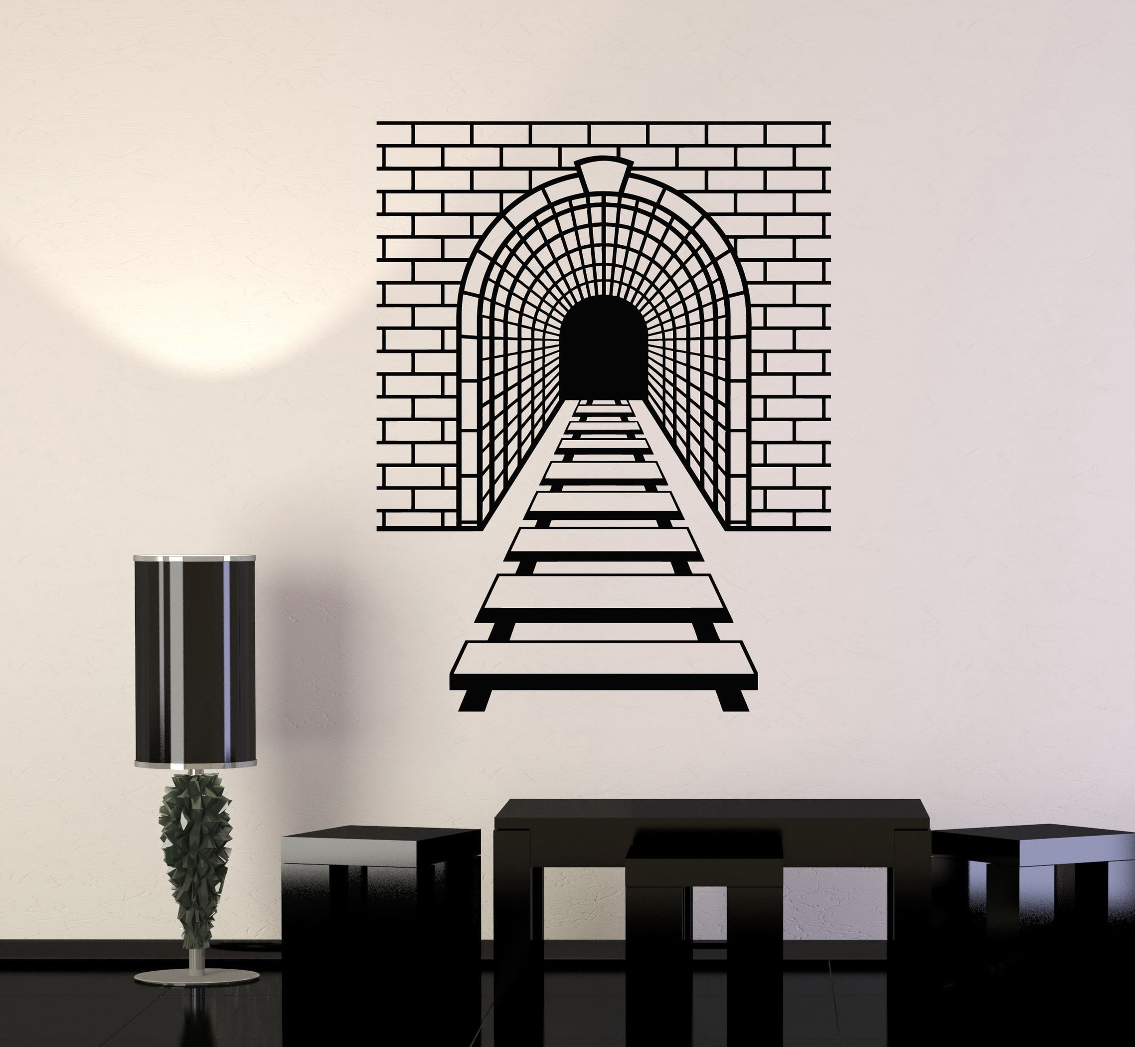 Vinyl Wall Decal Railroad Tunnel Railway Kids Room Art Decor Stickers ...