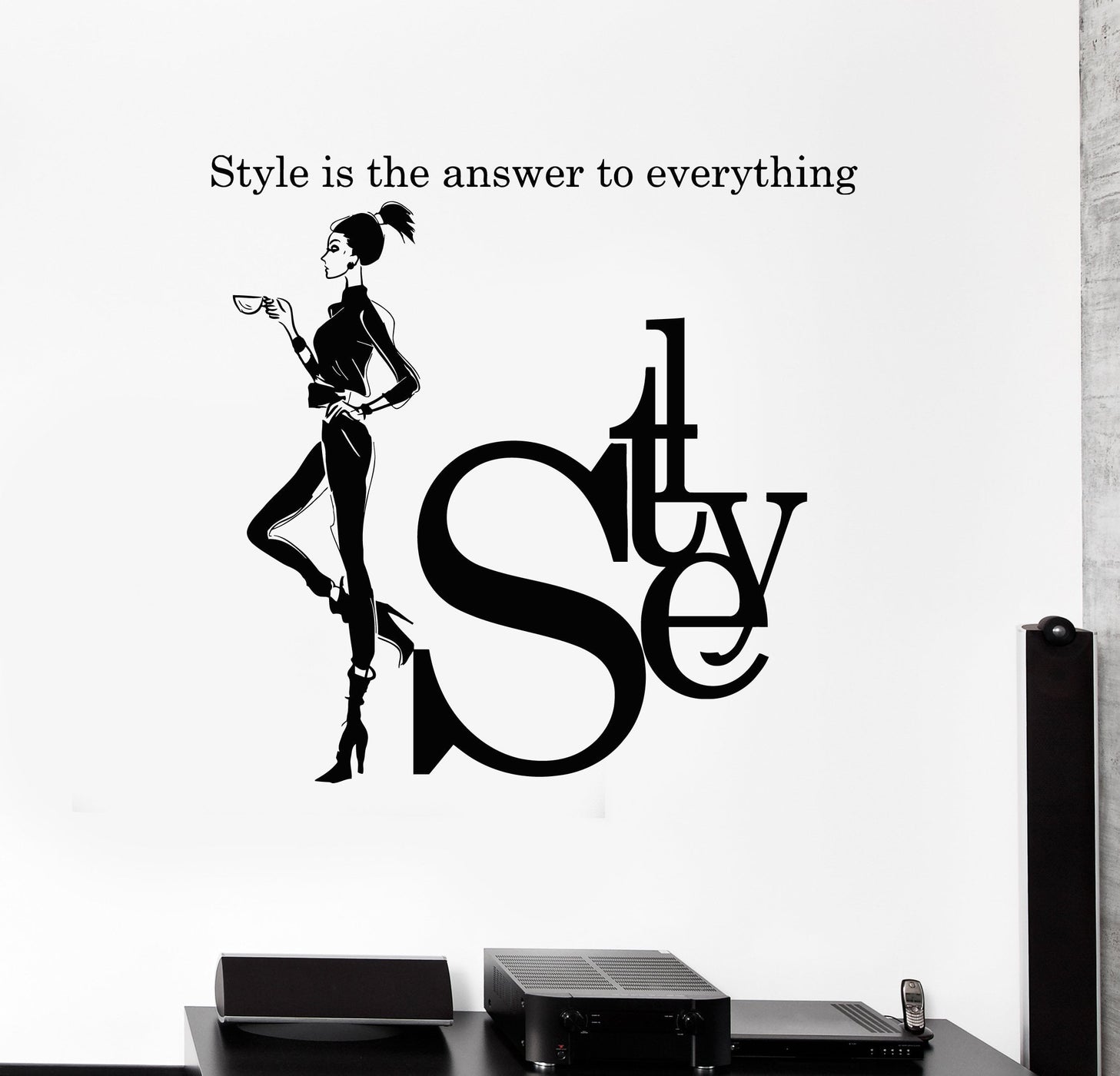 Vinyl Wall Decal Style Woman Quote Girl Fashion Studio Art Room ...