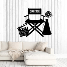 Vinyl Wall Decal Film Director Filming Cinema Room Movie Stickers Mura ...
