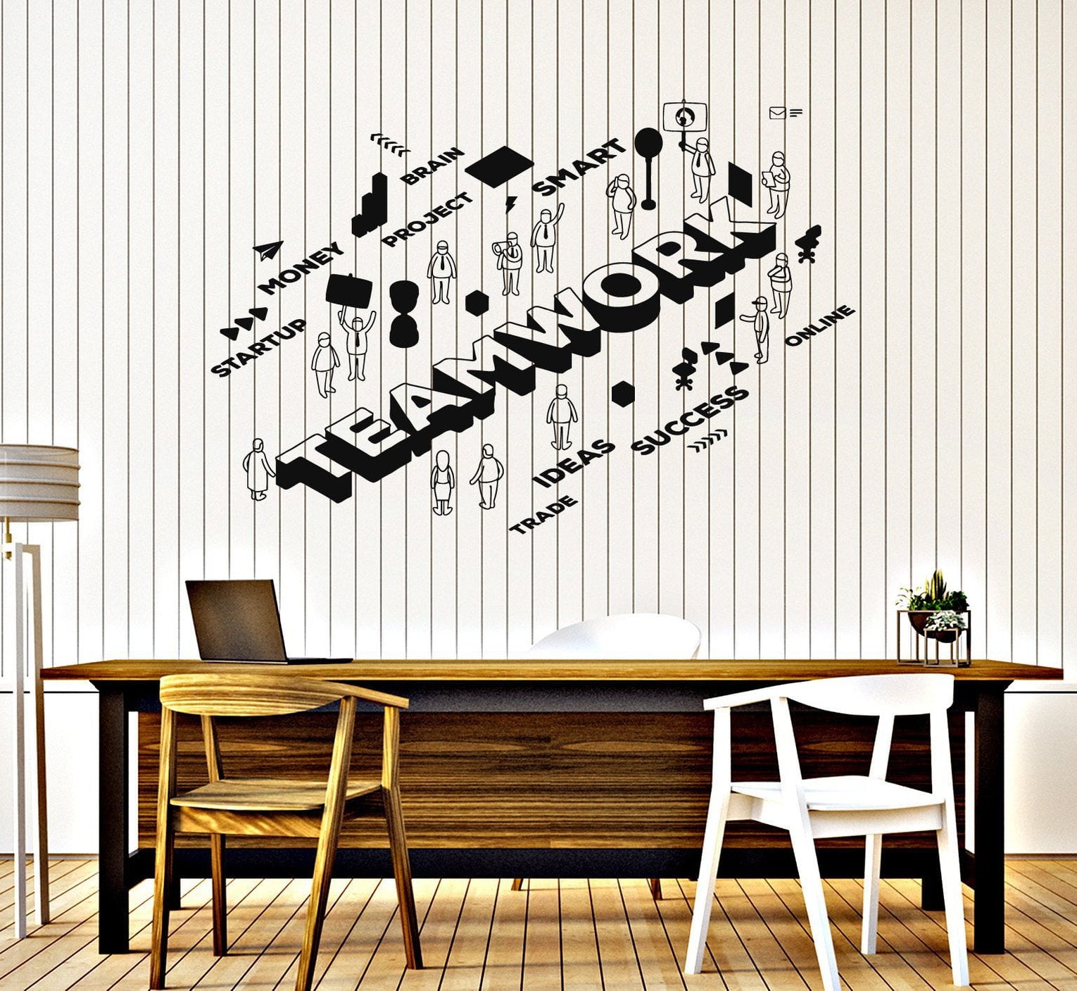 Vinyl Wall Decal Teamwork Team Office Worker Success Business Stickers ...