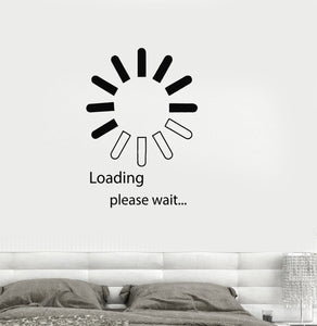 Vinyl Decal Computer IT Design Video Game Loading Bedroom Decor Wall S ...