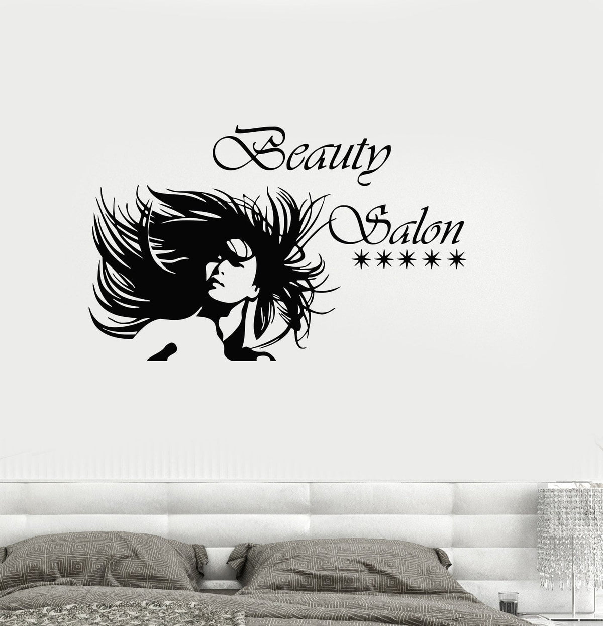 Vinyl Decal Beauty Salon Woman Barbershop Hair Hairstyle Stylist Wall ...