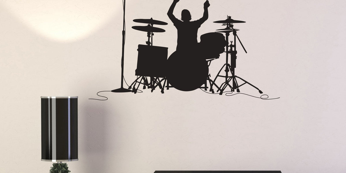 Vinyl Decal Drummer Drums Music Musician Musical Decor Wall Stickers U ...