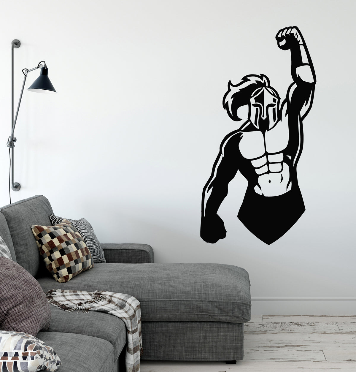 Vinyl Wall Decal Gladiator Fight Club Power Iron Sport Stickers Mural ...