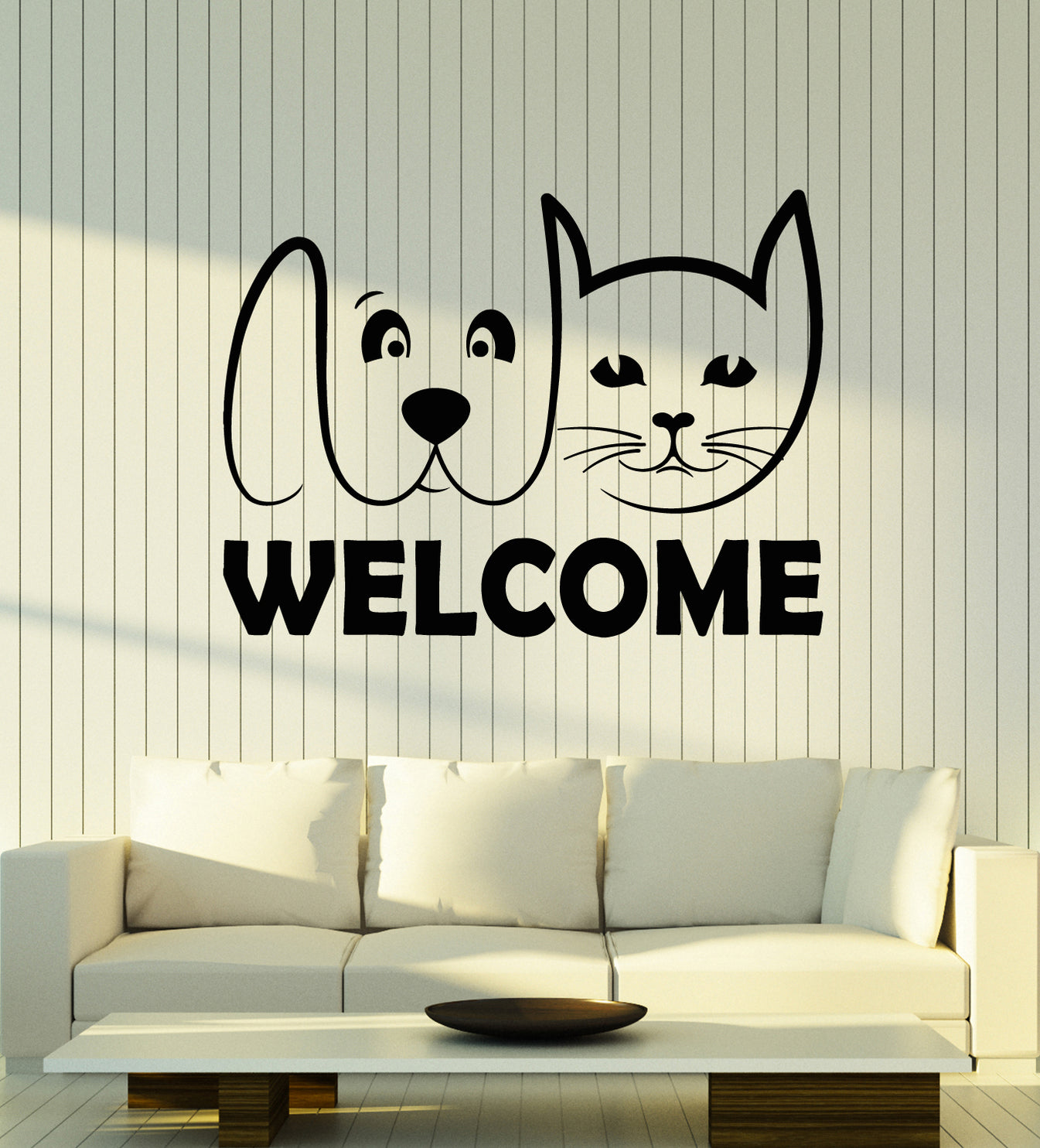 Vinyl Wall Decal Welcome Pet Shop Cat Dog Grooming Animal Decor Sticke ...