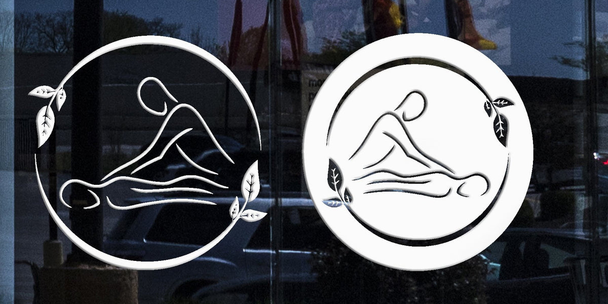 Window Decal for Business and Wall Decal Spa Massage Therapy Beauty Lo ...