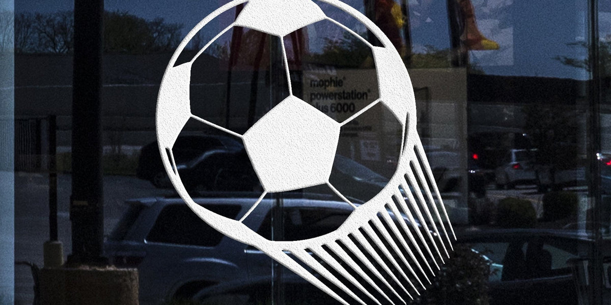 Window Graphics and Wall Vinyl Decal Soccer Ball Sports Play Wall Deco ...