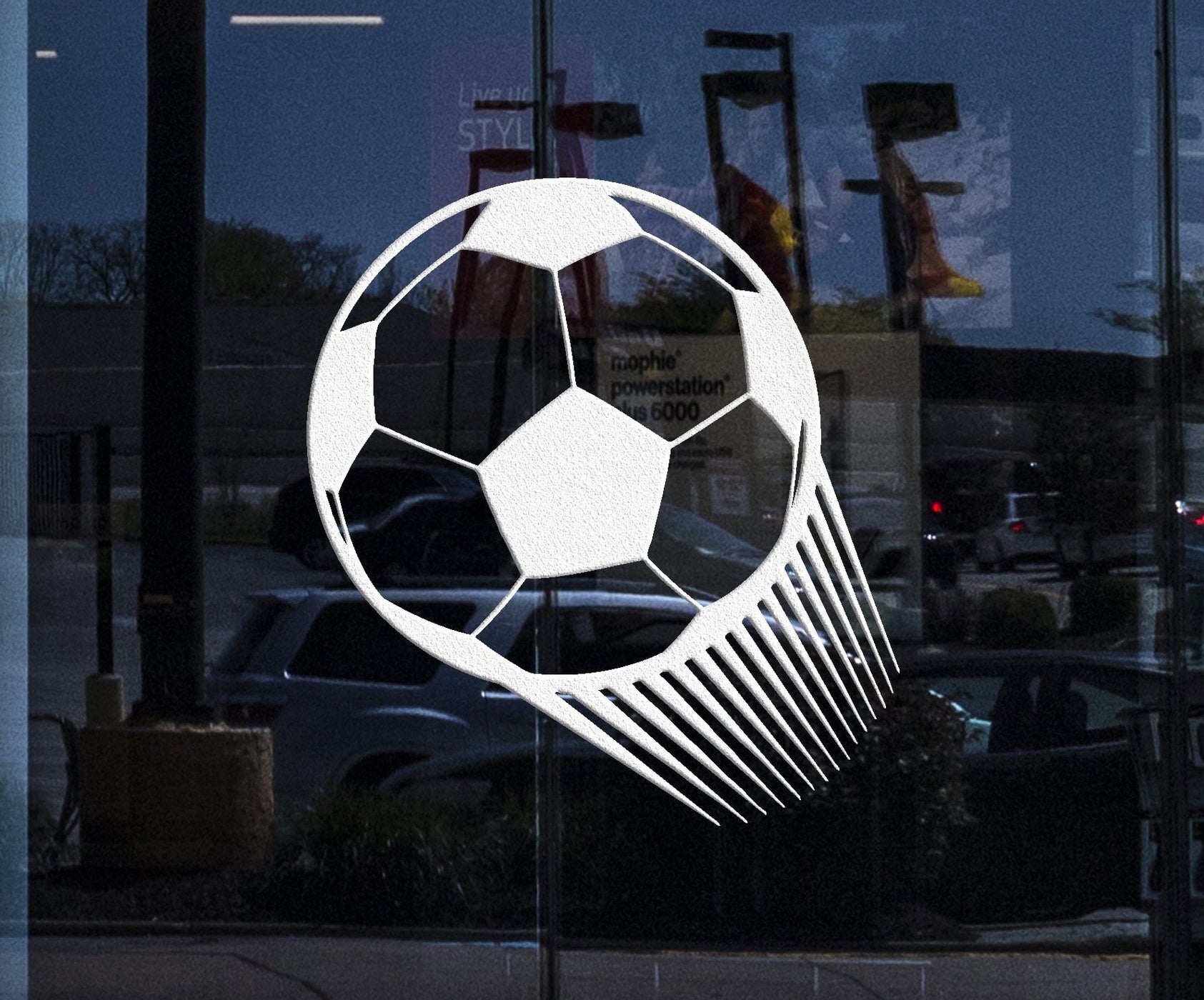Window Graphics and Wall Vinyl Decal Soccer Ball Sports Play Wall Deco ...