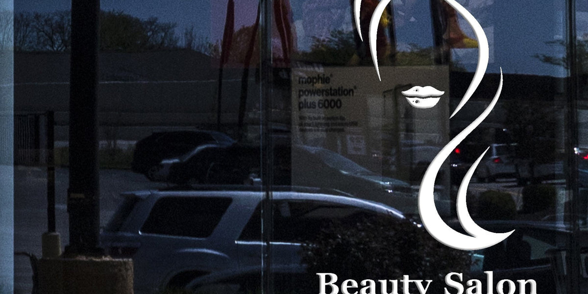 Window Sign for Business Wall Decal Beauty Salon Lettering Woman Hair ...
