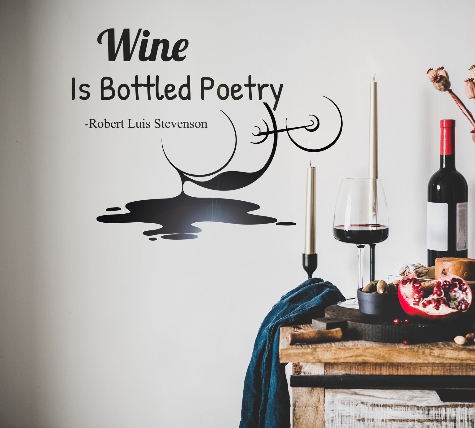 Custom Wine Wall Stickers And Decals Collection — Wallstickers4you