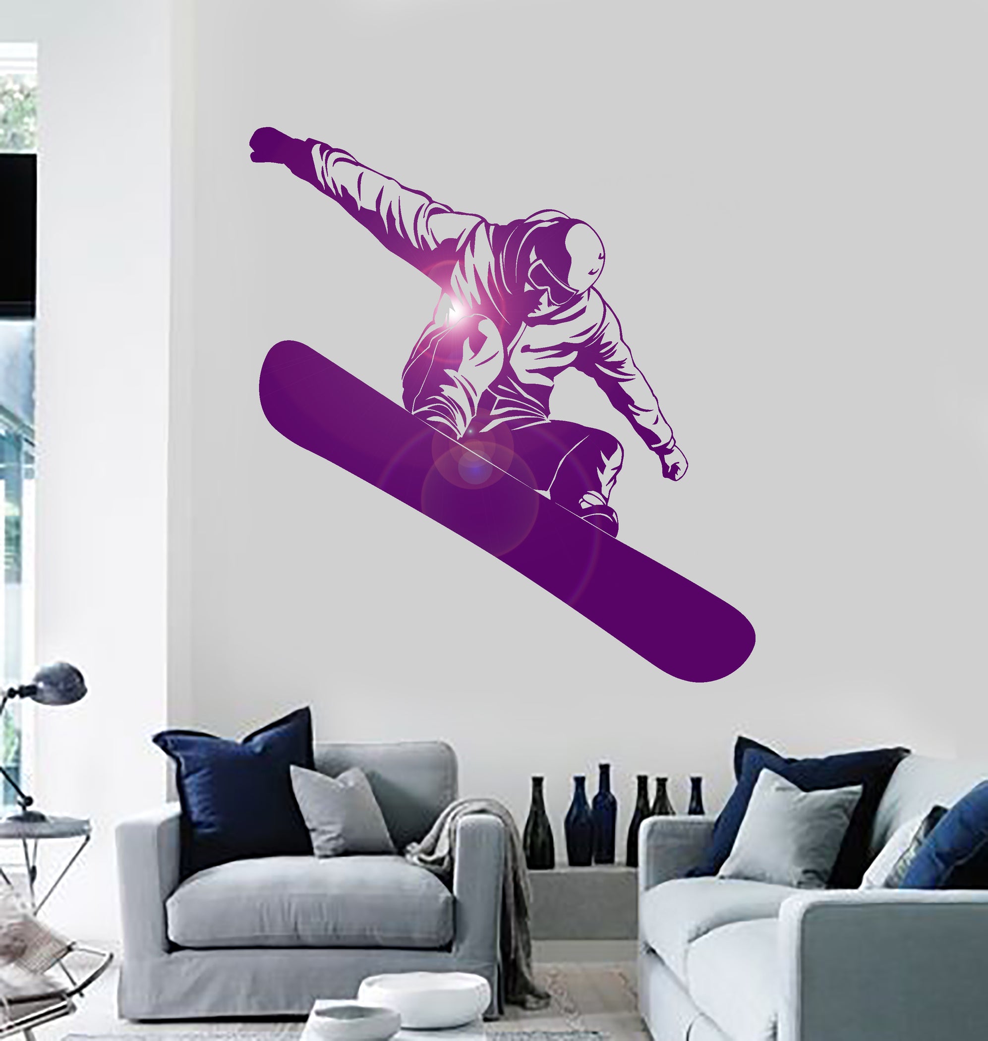 Vinyl Wall Decal Snowboarder Winter Extreme Sports Snowboarding Interi ...