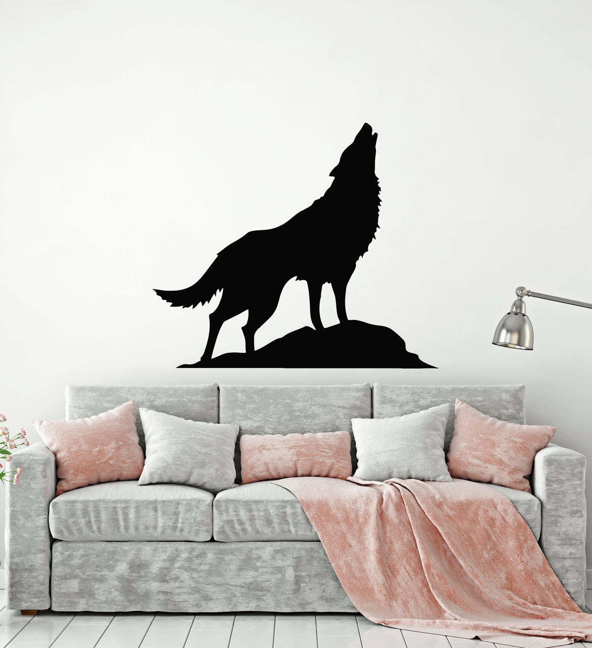 Vinyl Wall Decal Howling Wolf Tribal Animal Wild Predator Stickers Mur ...