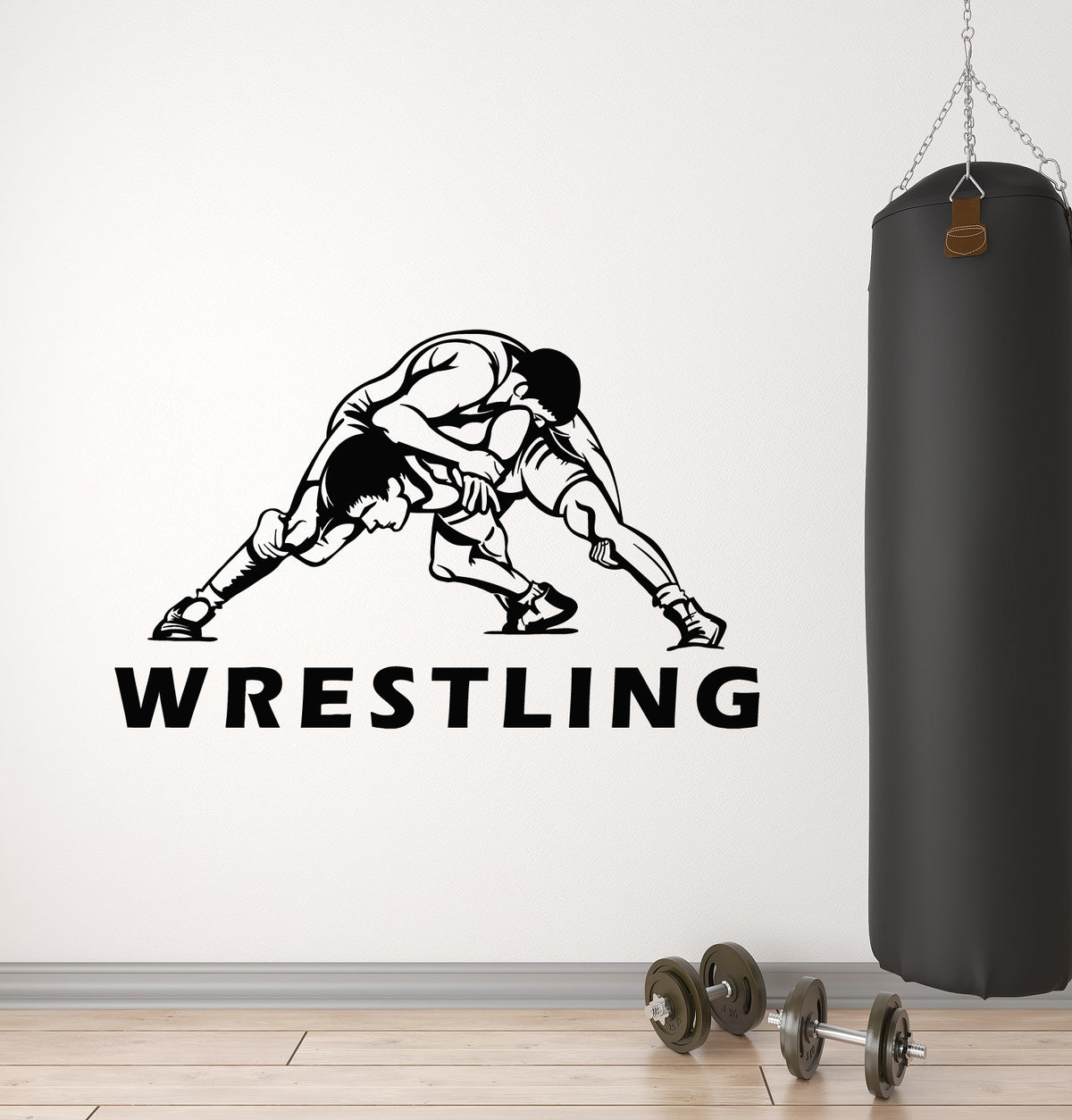 Vinyl Wall Decal Wrestling Fighters Athletes Combat Sport Stickers Mur ...