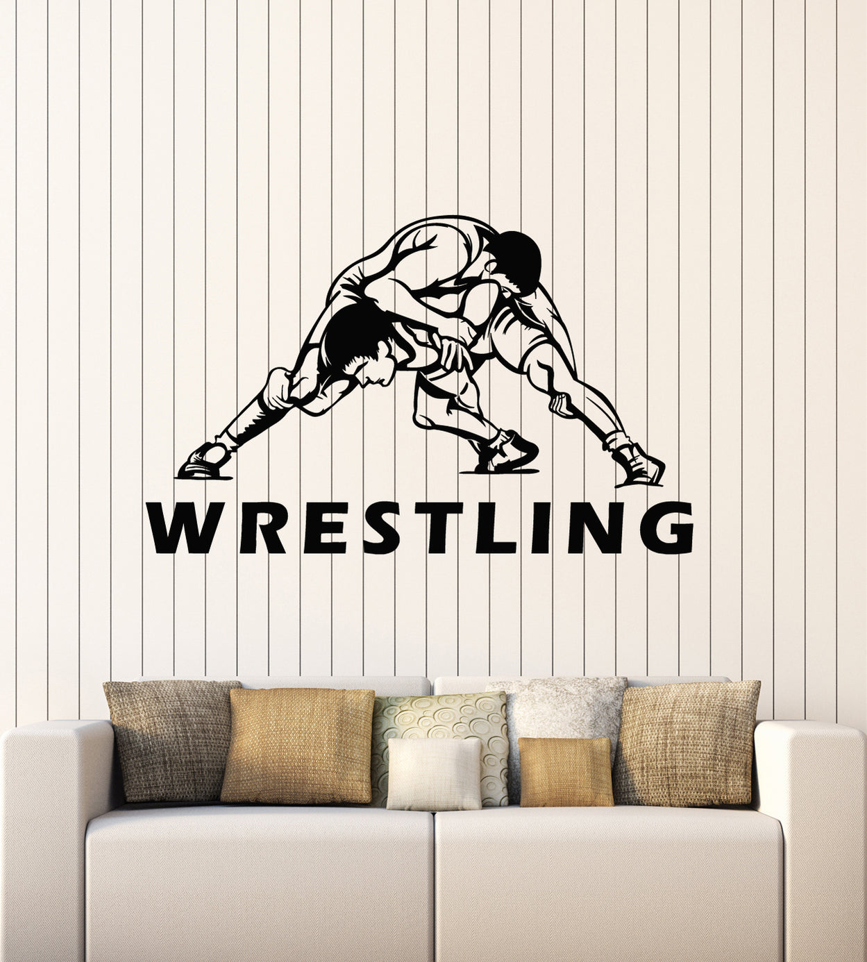 Vinyl Wall Decal Wrestling Fighters Athletes Combat Sport Stickers Mur ...
