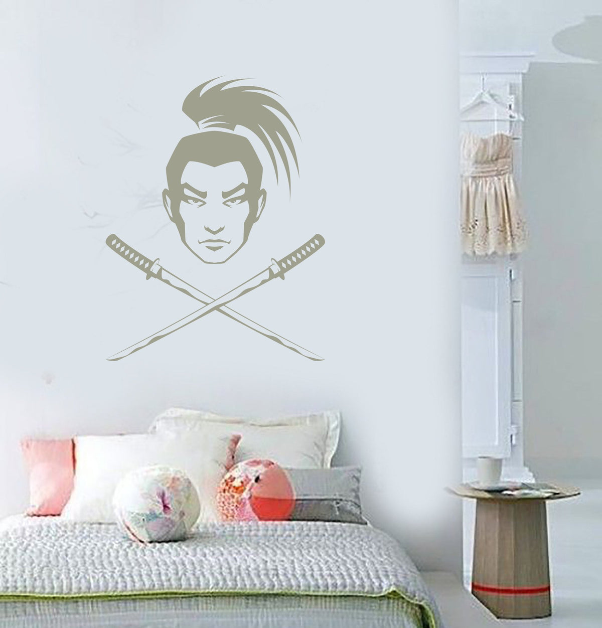 Wall Stickers Vinyl Decal Japan Samurai Warrior Cold steel Katana Uniq ...