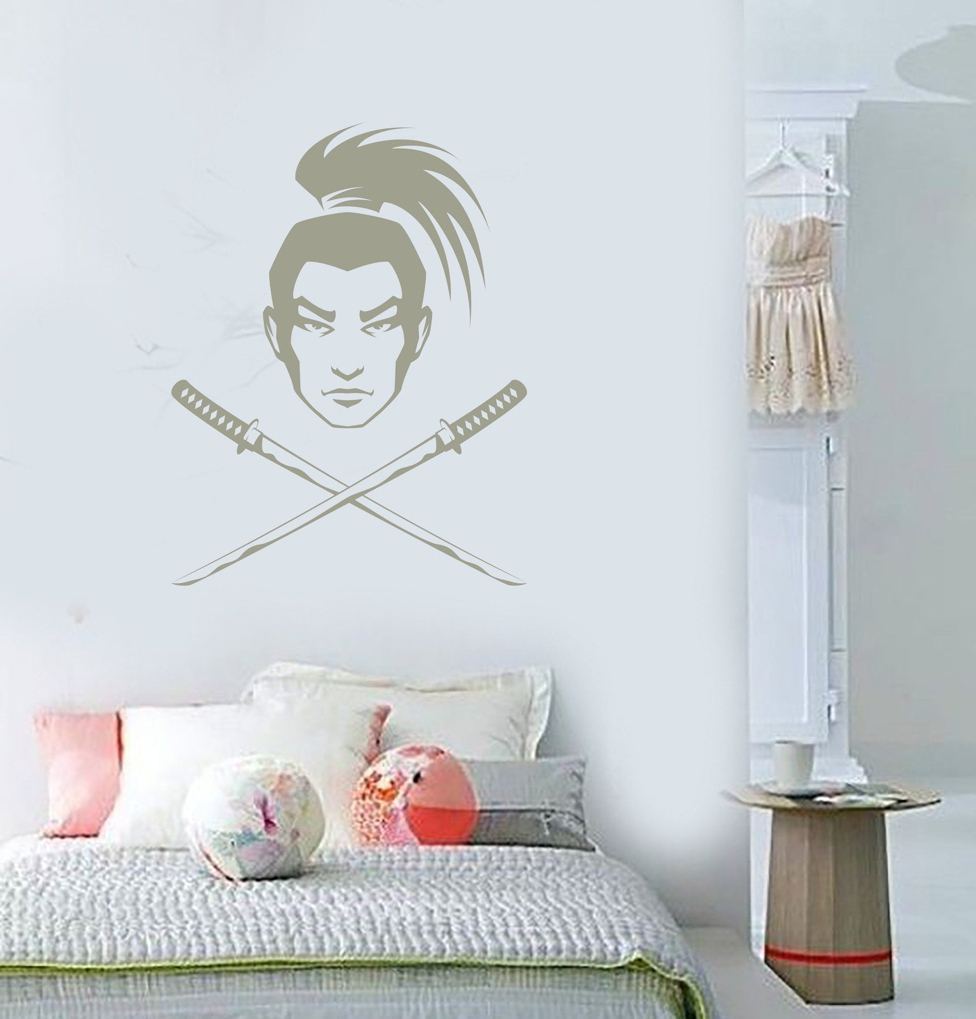 Wall Stickers Vinyl Decal Japan Samurai Warrior Cold steel Katana Uniq ...