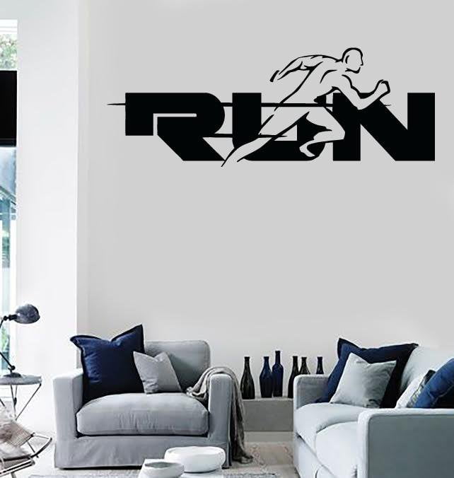 Vinyl Decal Wall Stickers Run Word Jogging Running Sport Health (z1658 ...