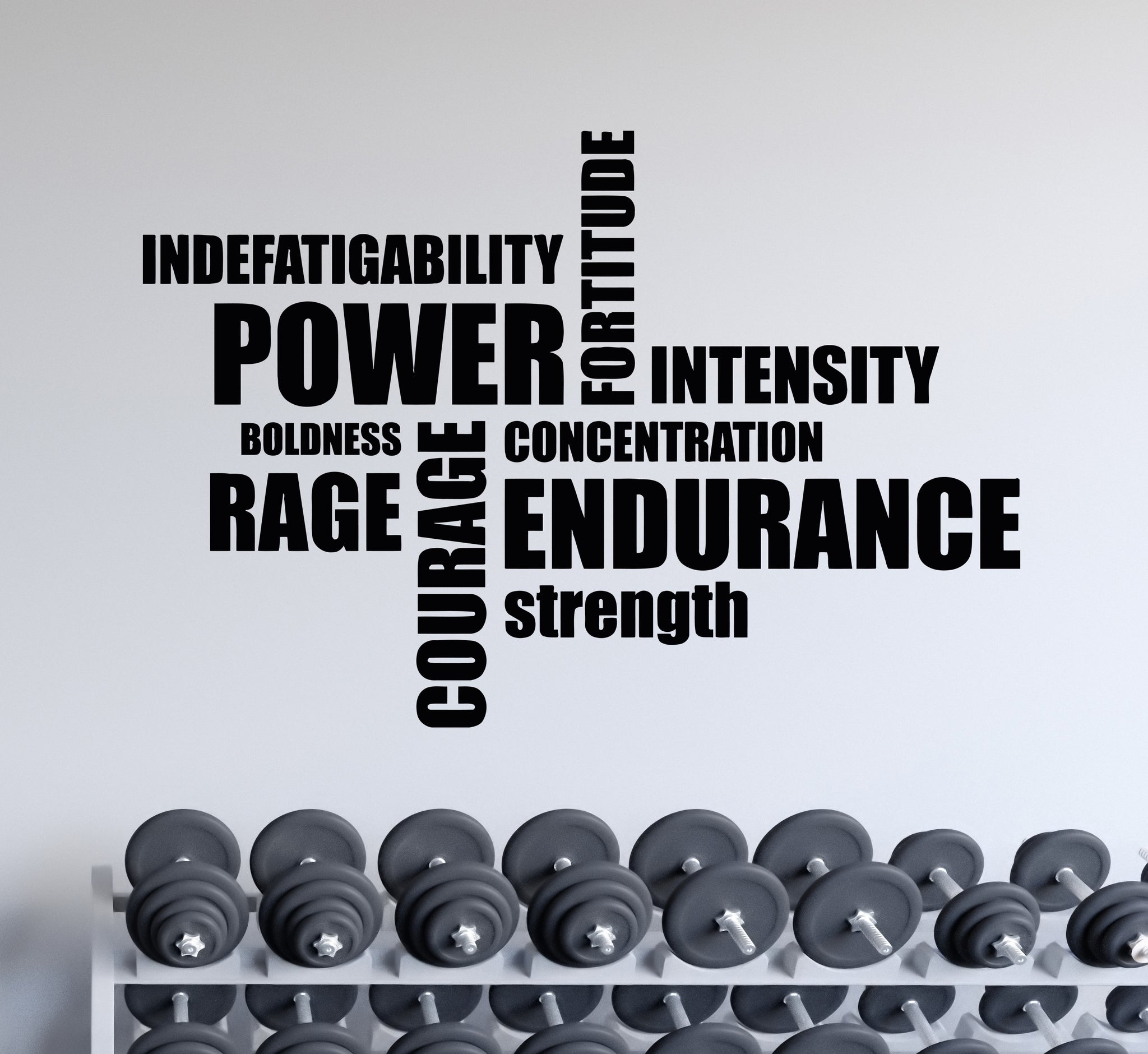 Custom Home Gym And Exercise Room Motivational Wall Decals And Stickers ...