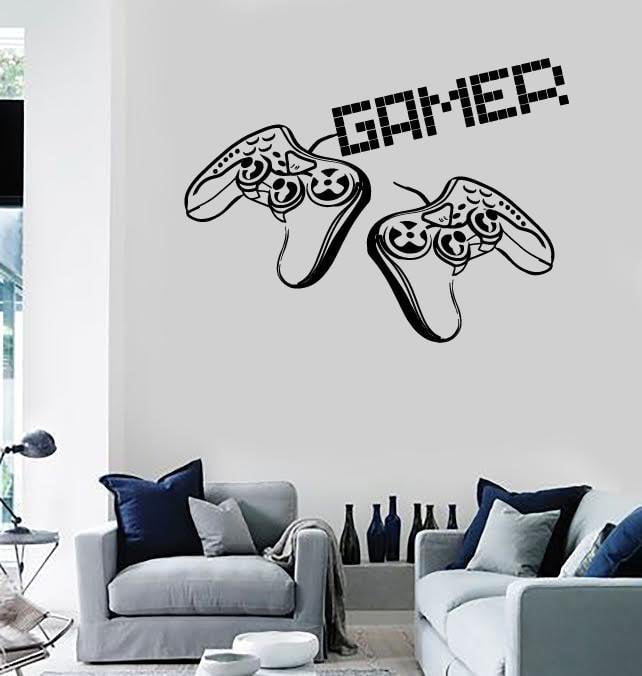 Wall Stickers Vinyl Decal Video Games Gamer Joysticks Playstation Deco ...