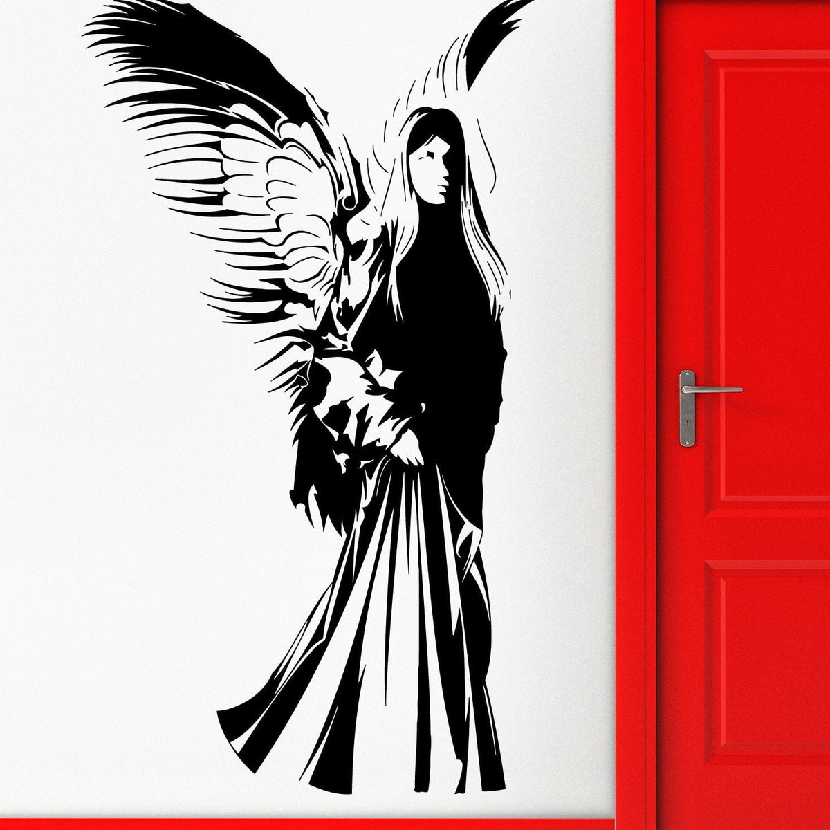 Vinyl Decal Christian Angel With Wings Religion Christianity Religious ...