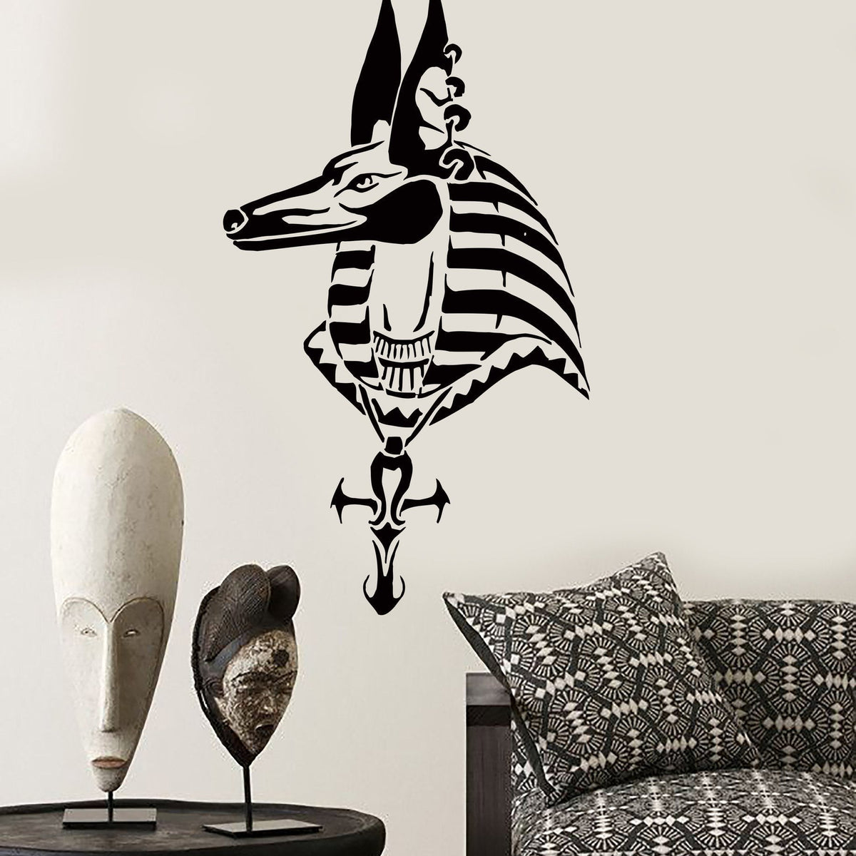 Wall Sticker Anubis Egypt Egyptian God Mythology Decor For Bedroom Uni ...